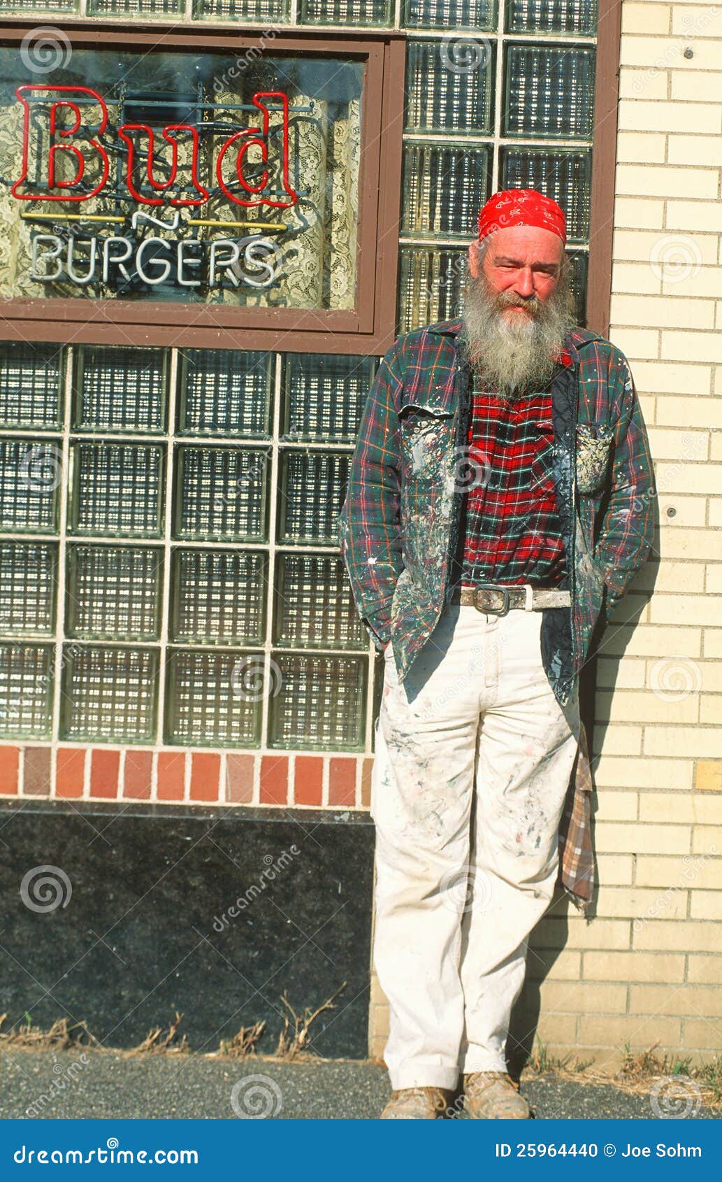 A man outside of a bar editorial image. Image of worker - 25964440