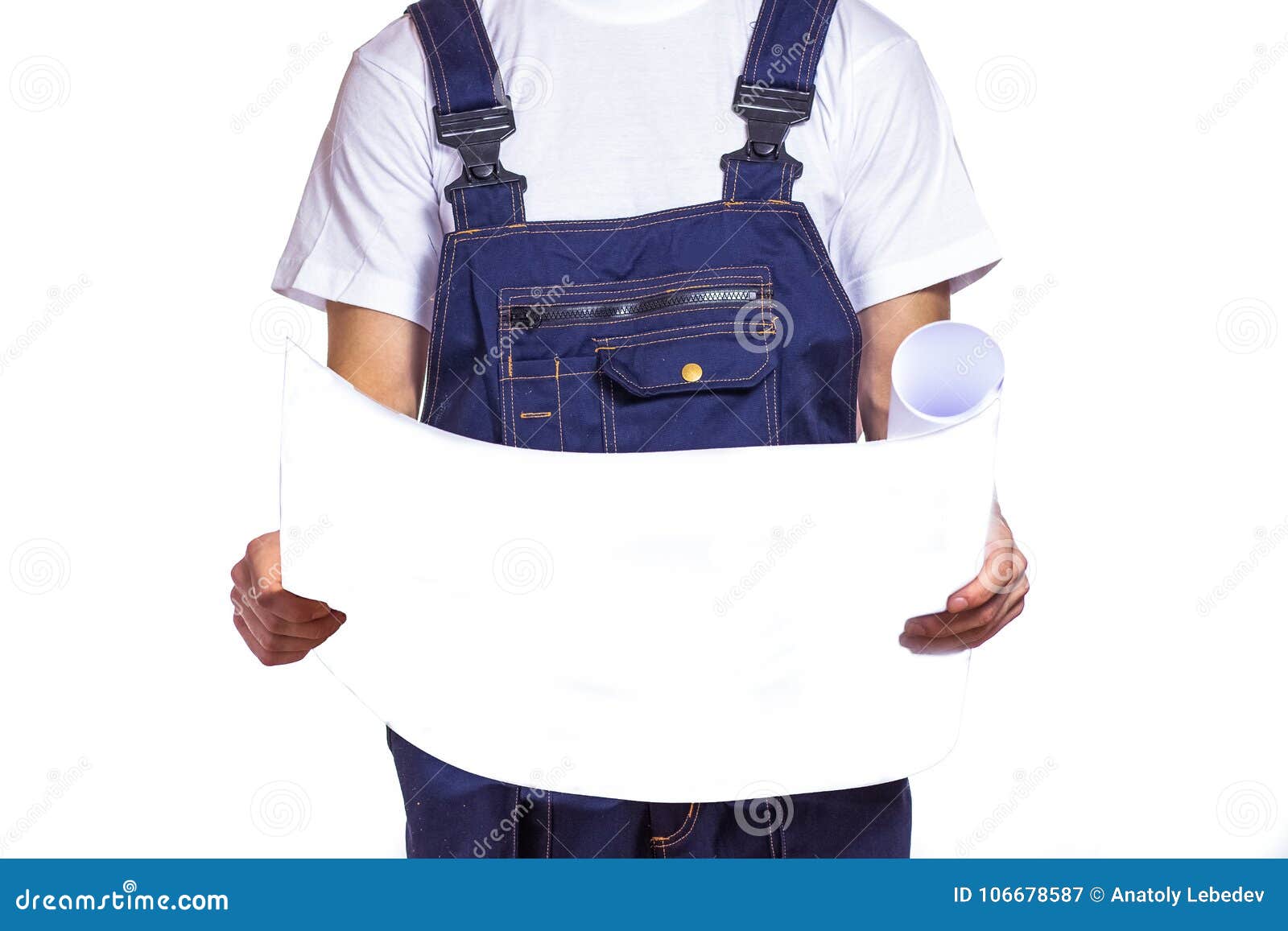 A Man in Overalls is a Drawing Stock Image - Image of entrepreneur ...