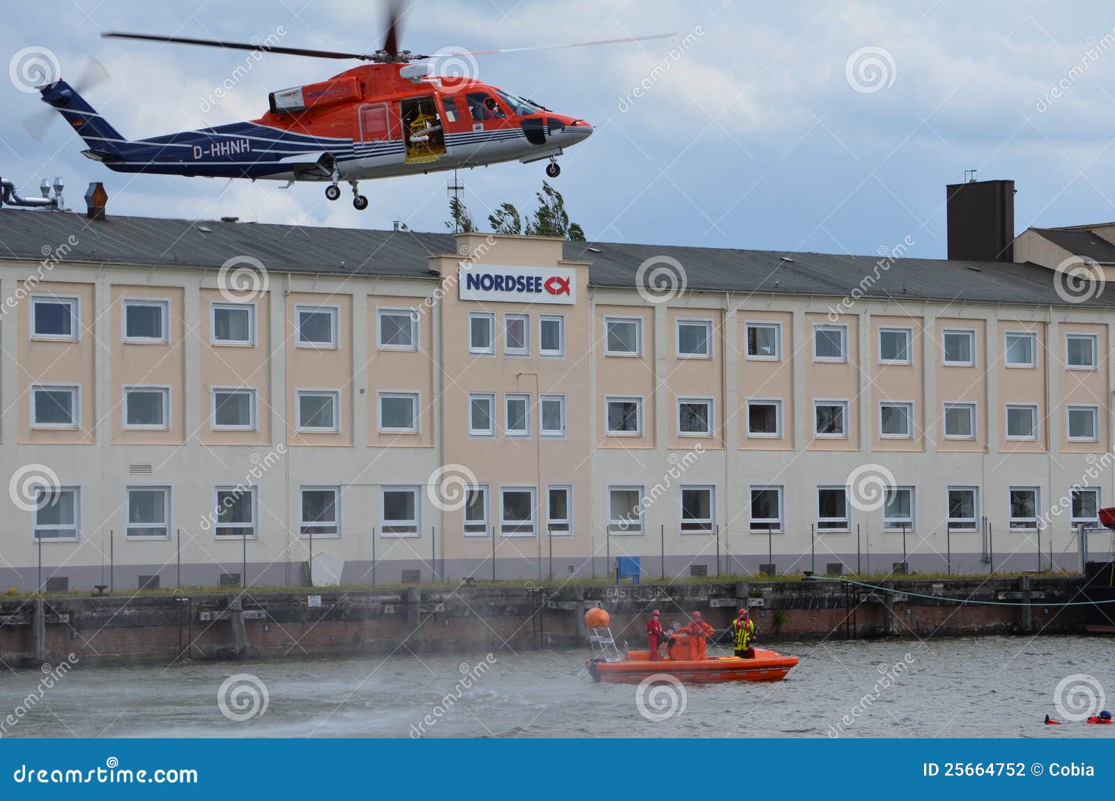 Man Overboard Rescue Training With Helicopter Editorial Image ...