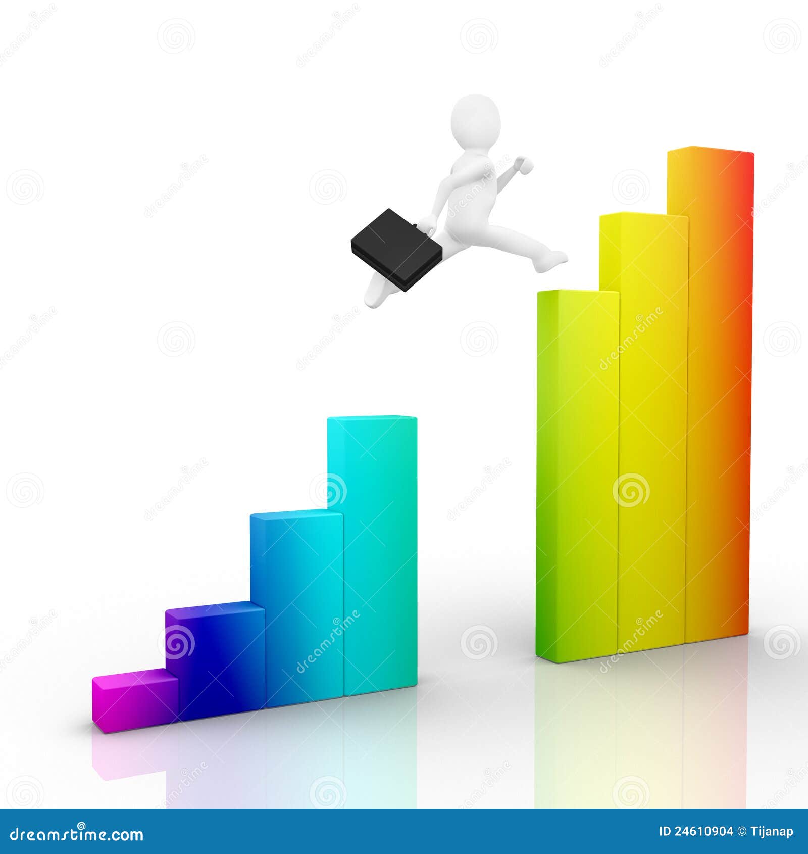 Man overcoming an obstacle stock illustration. Illustration of obstacle ...