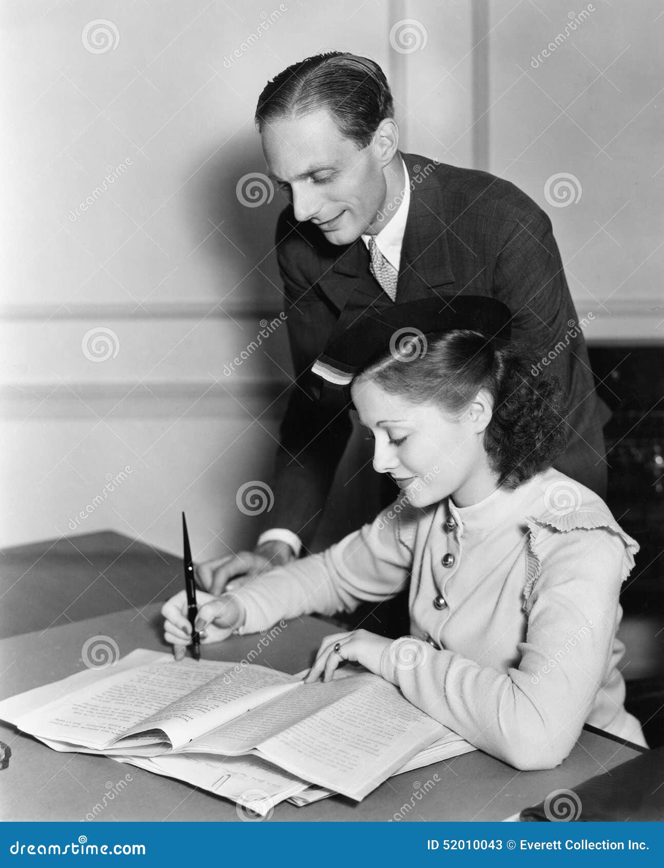 Person Writing A Letter Black And White