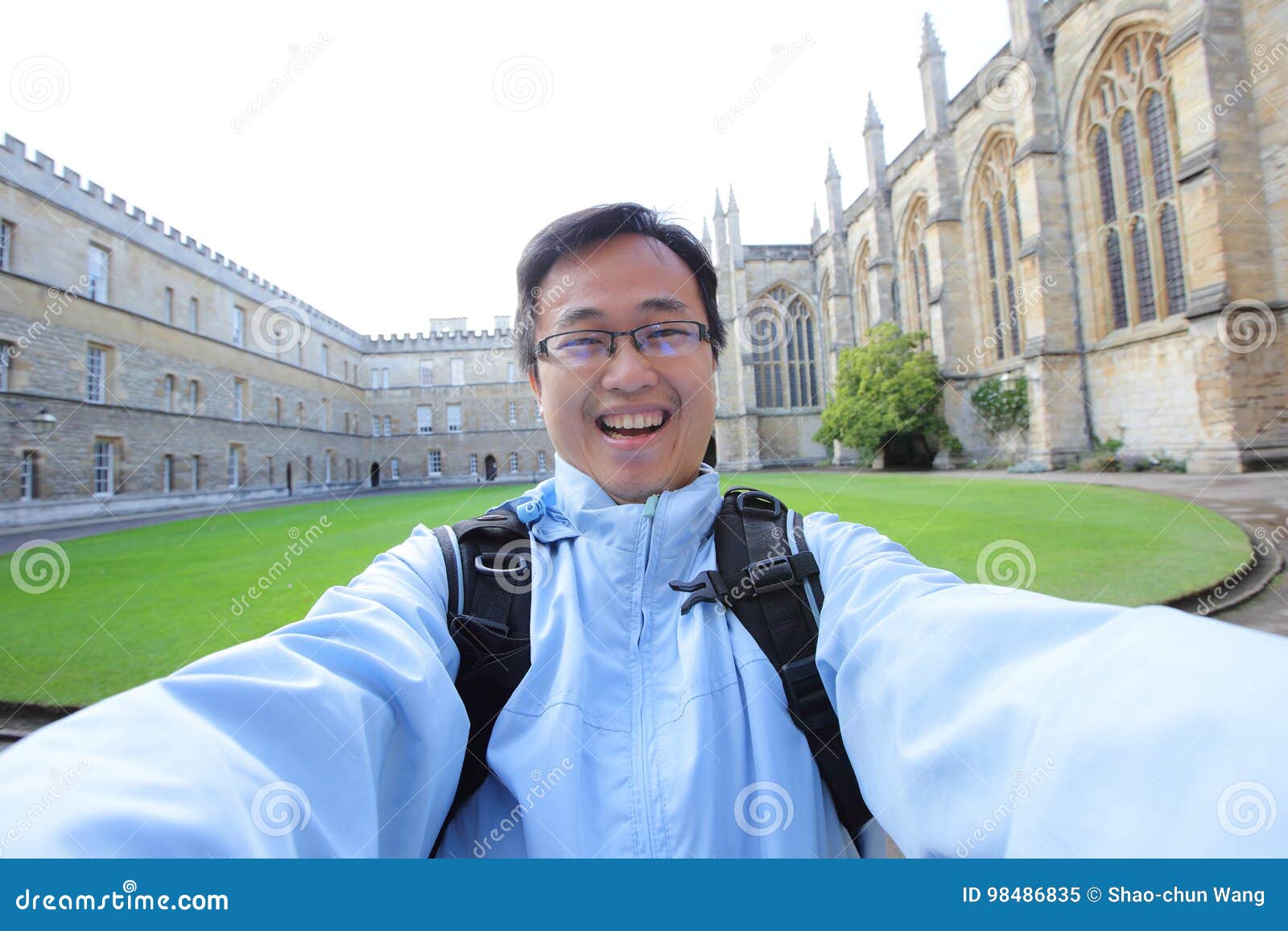 Man in oxford building stock image. Image of cityscape - 98486835