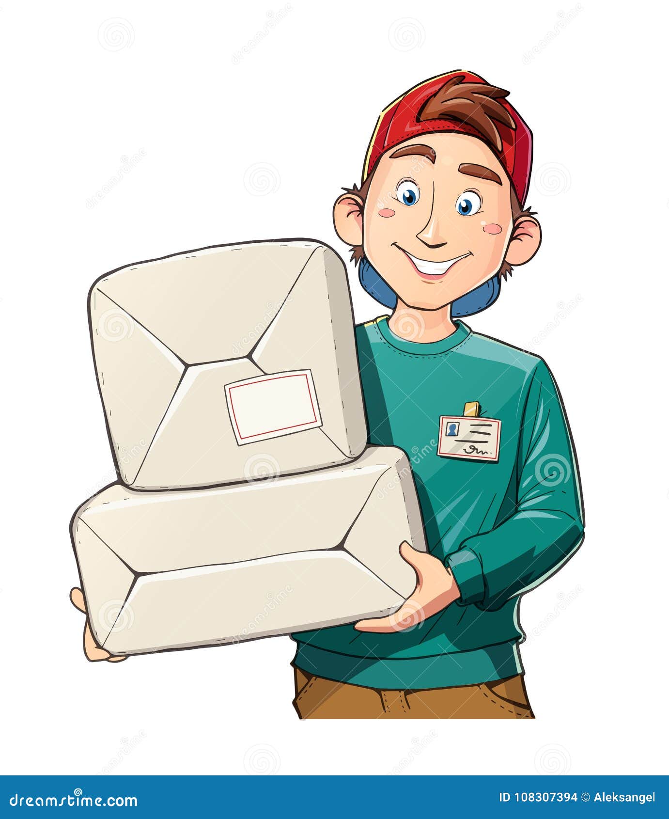 Man with Package. Delivery Service Stock Vector - Illustration of eps10 ...