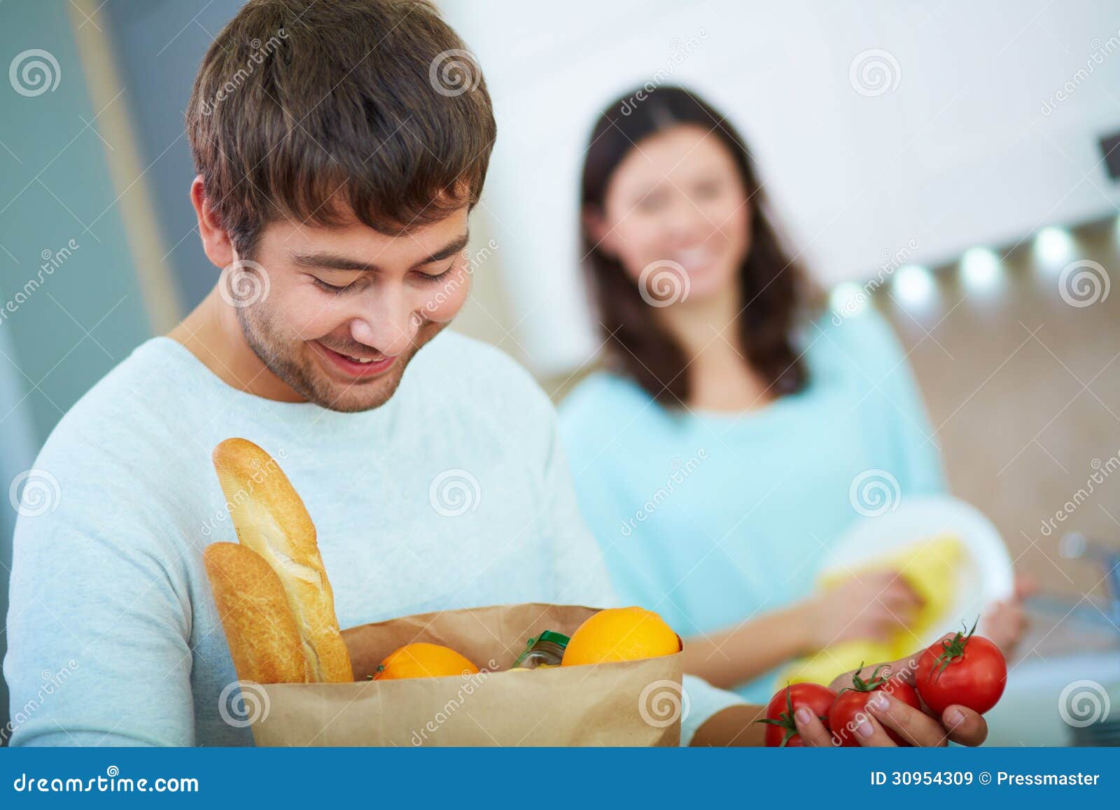 Man with package stock image. Image of lifestyle, human - 30954309