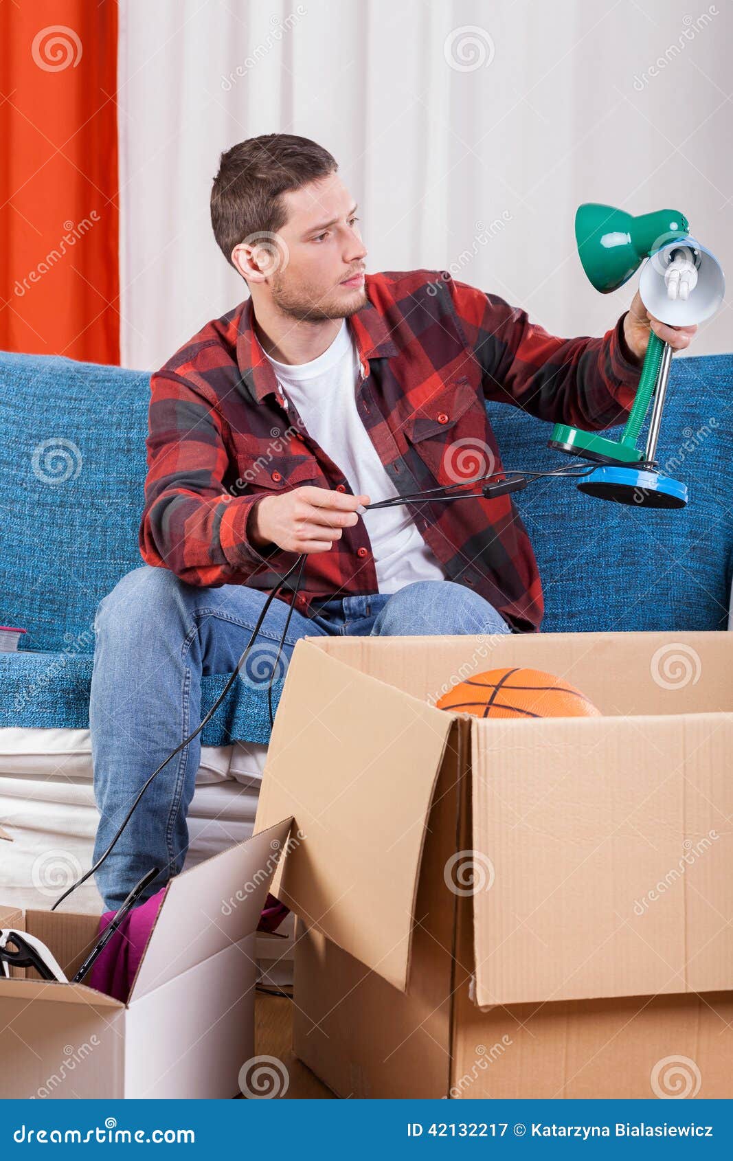 Man packing things stock image. Image of stack, packing - 42132217