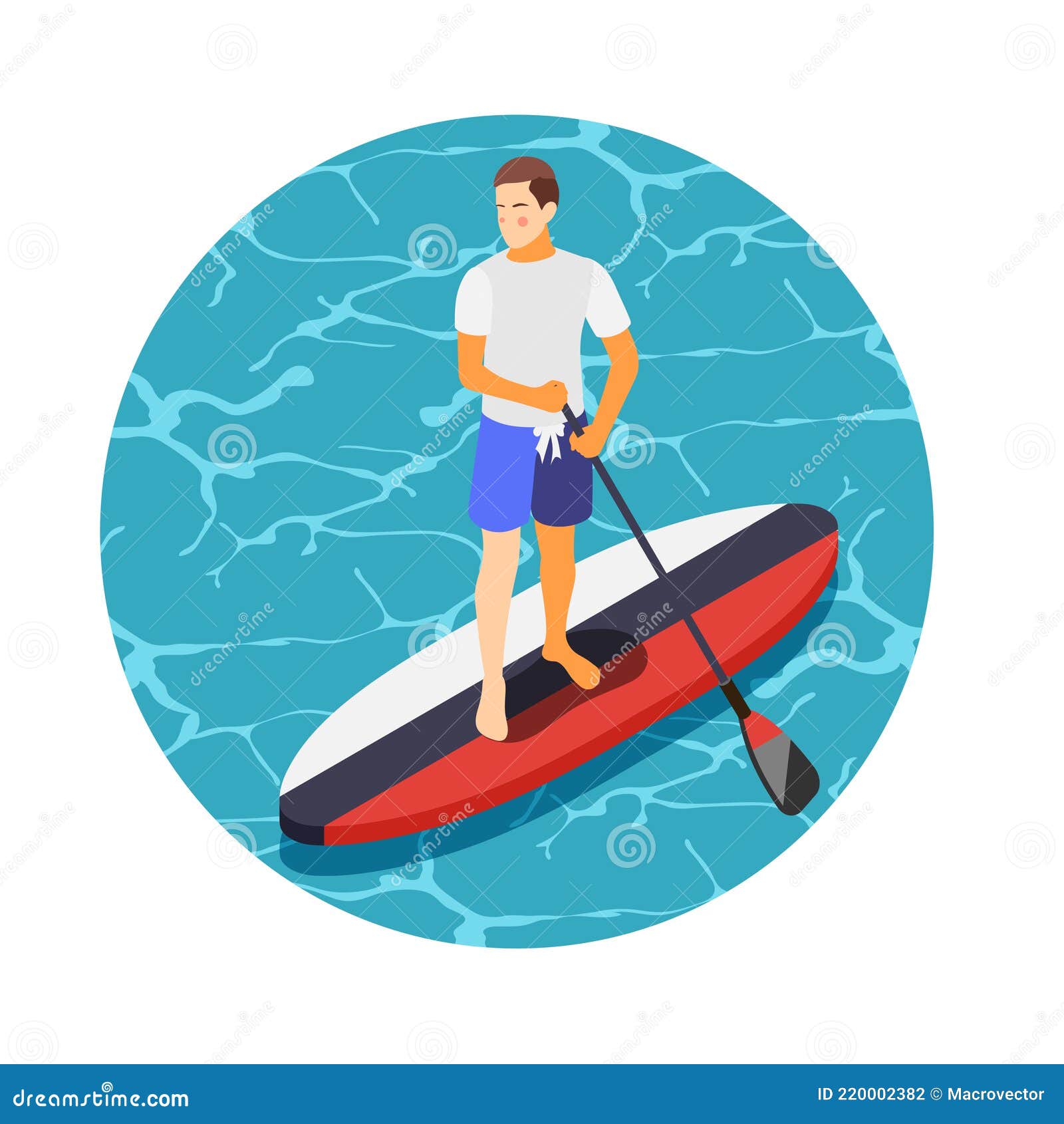 Sup Board Isometric Icon Vector Illustration | CartoonDealer.com #220002382