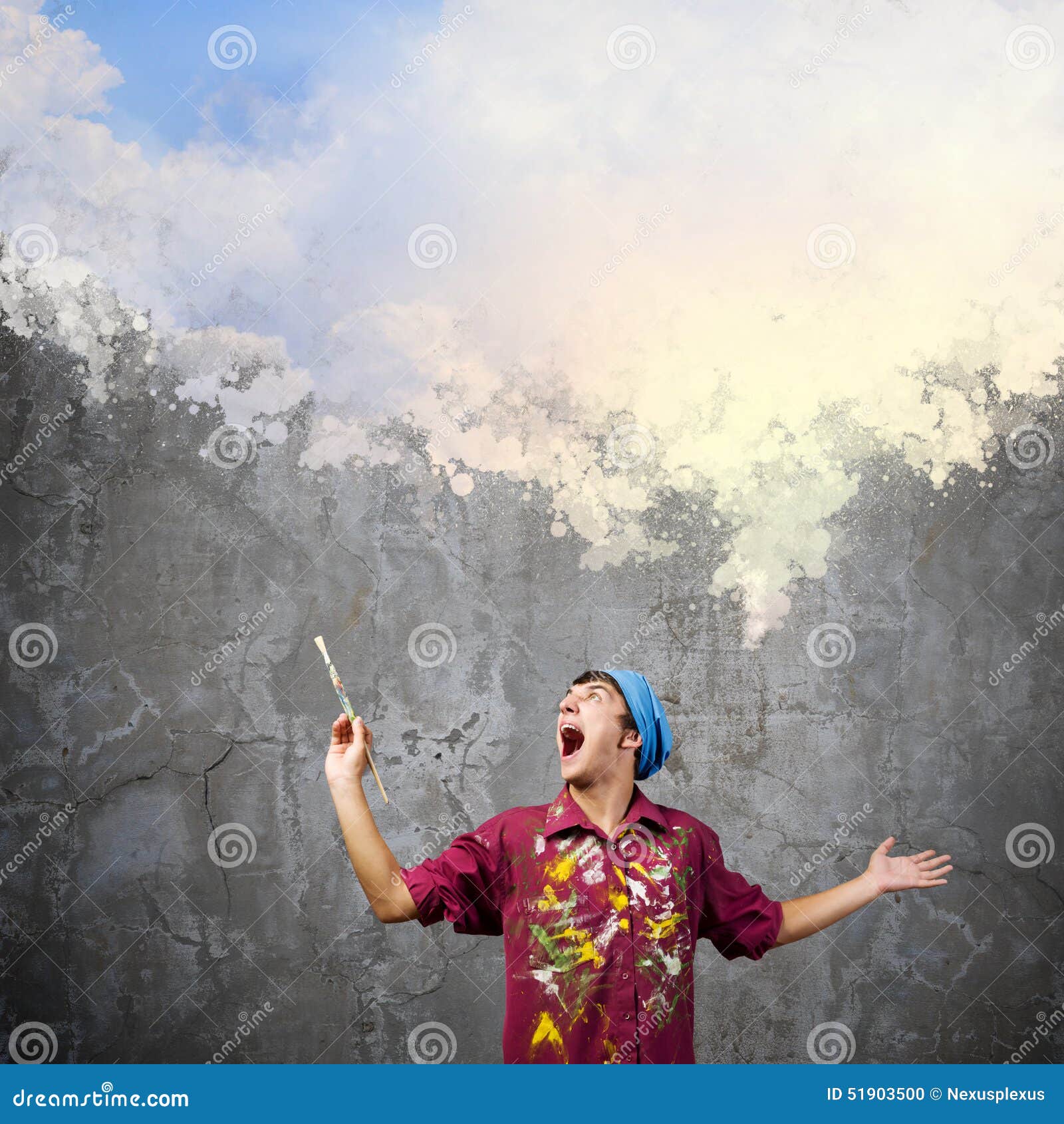 Man painter stock photo. Image of idea, painter, designer - 51903500