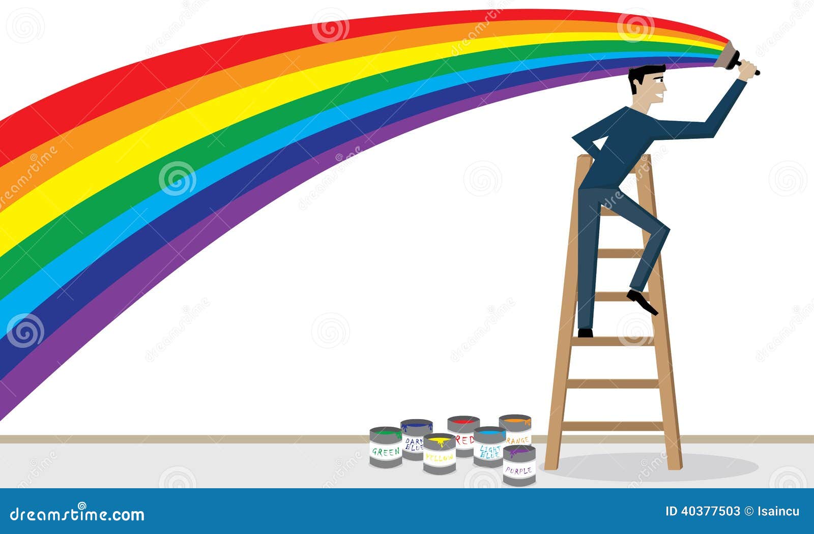 Rainbow Painting Of Man Logo