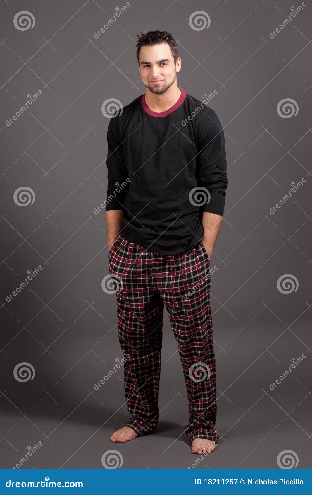 Man in Pajamas stock image. Image of adult, shot, wear - 18211257