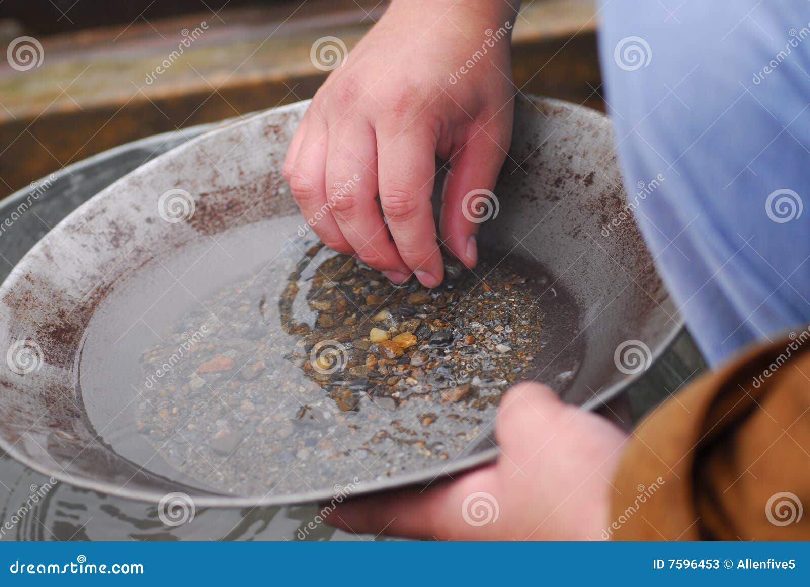 Man panning for gold stock image. Image of rich, caucasian - 7596453