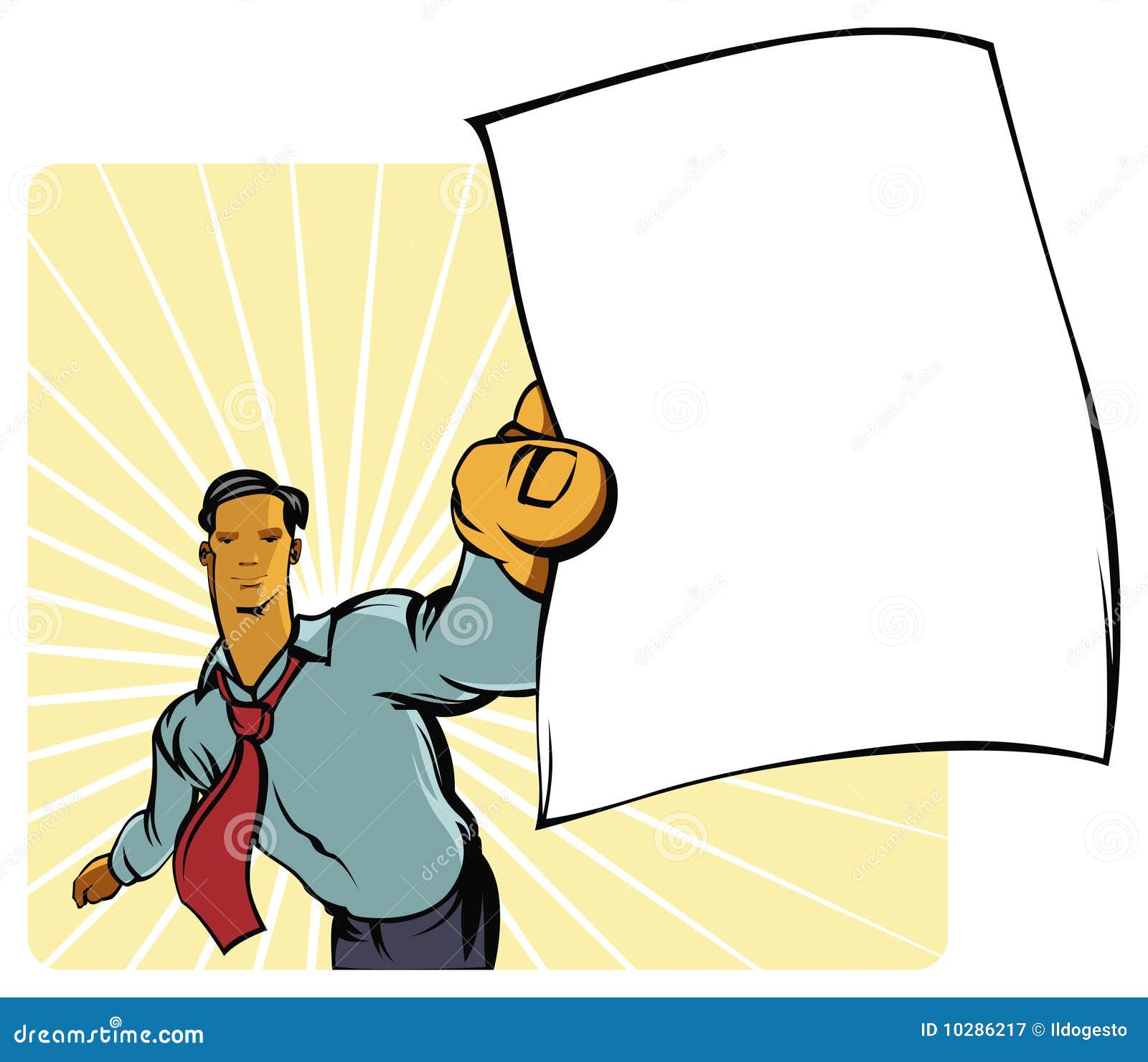 Man with paper stock vector. Illustration of vector, business - 10286217