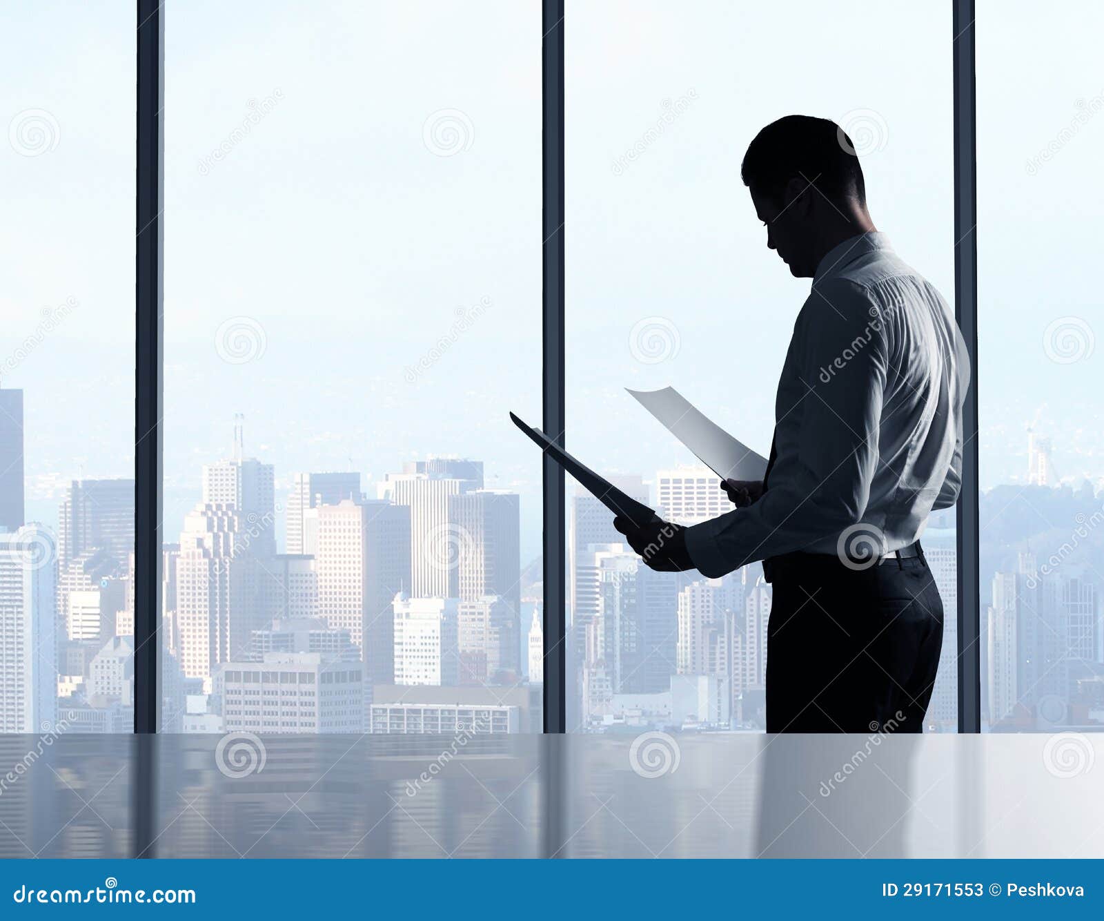 Man with paper stock image. Image of living, closeup - 29171553