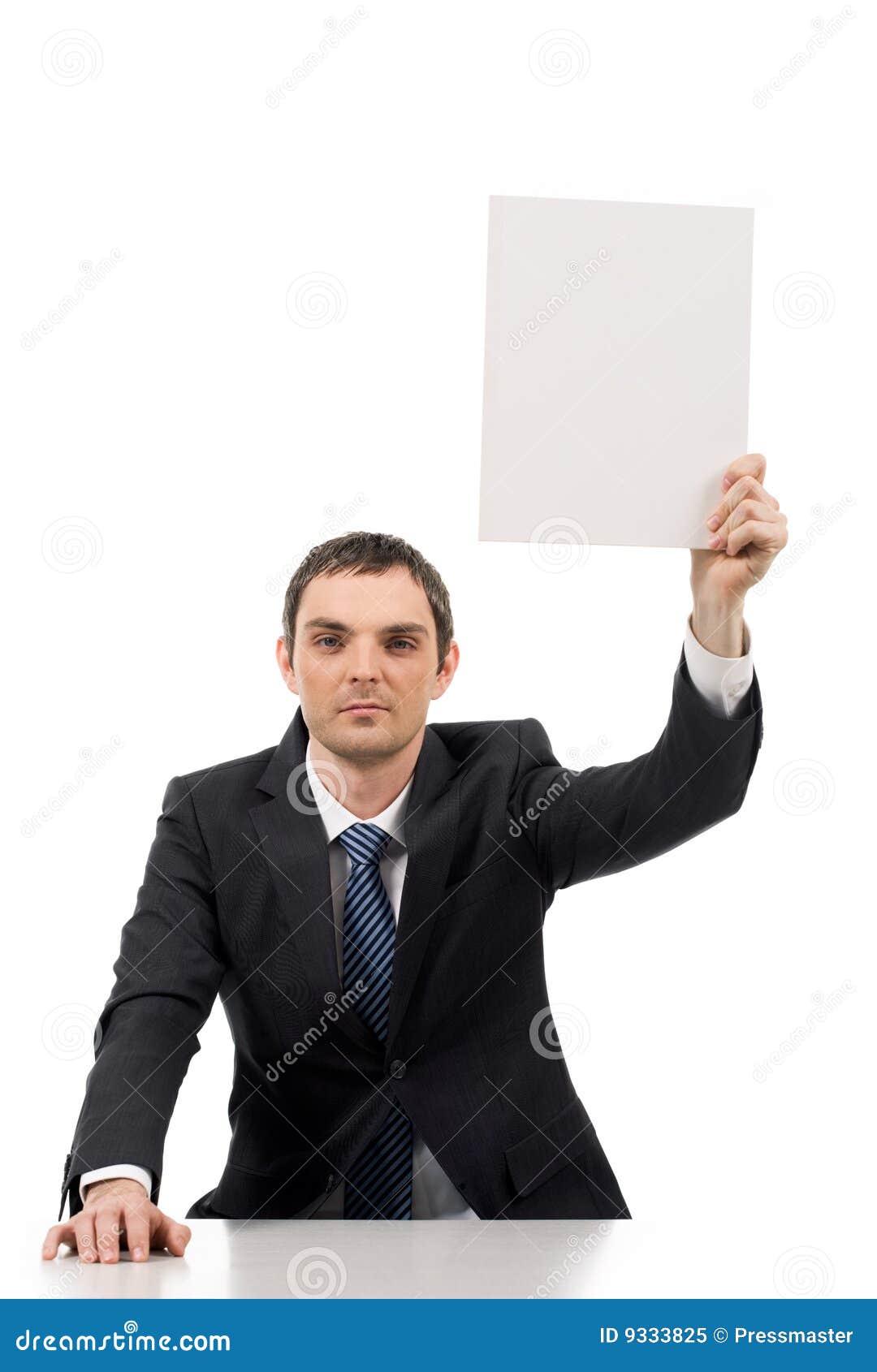 Man with paper stock image. Image of advert, confident - 9333825