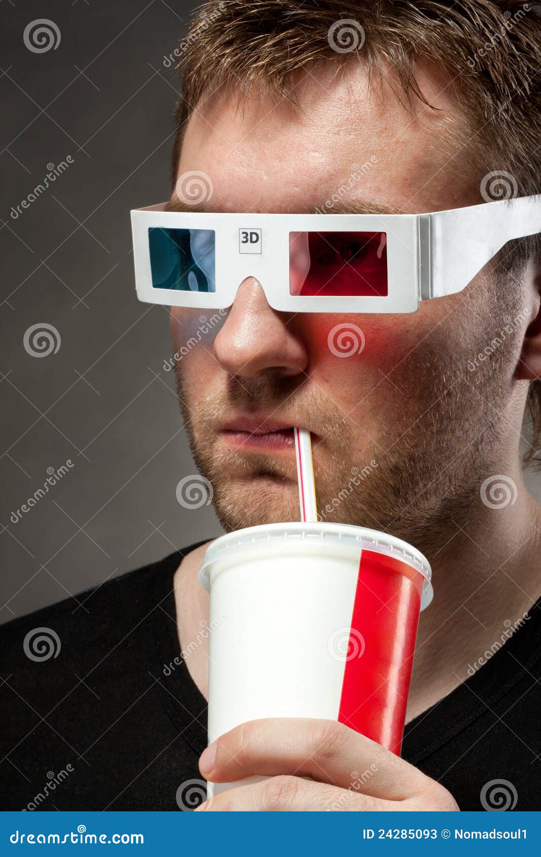 Man with paper cup stock image. Image of food, excitement - 24285093