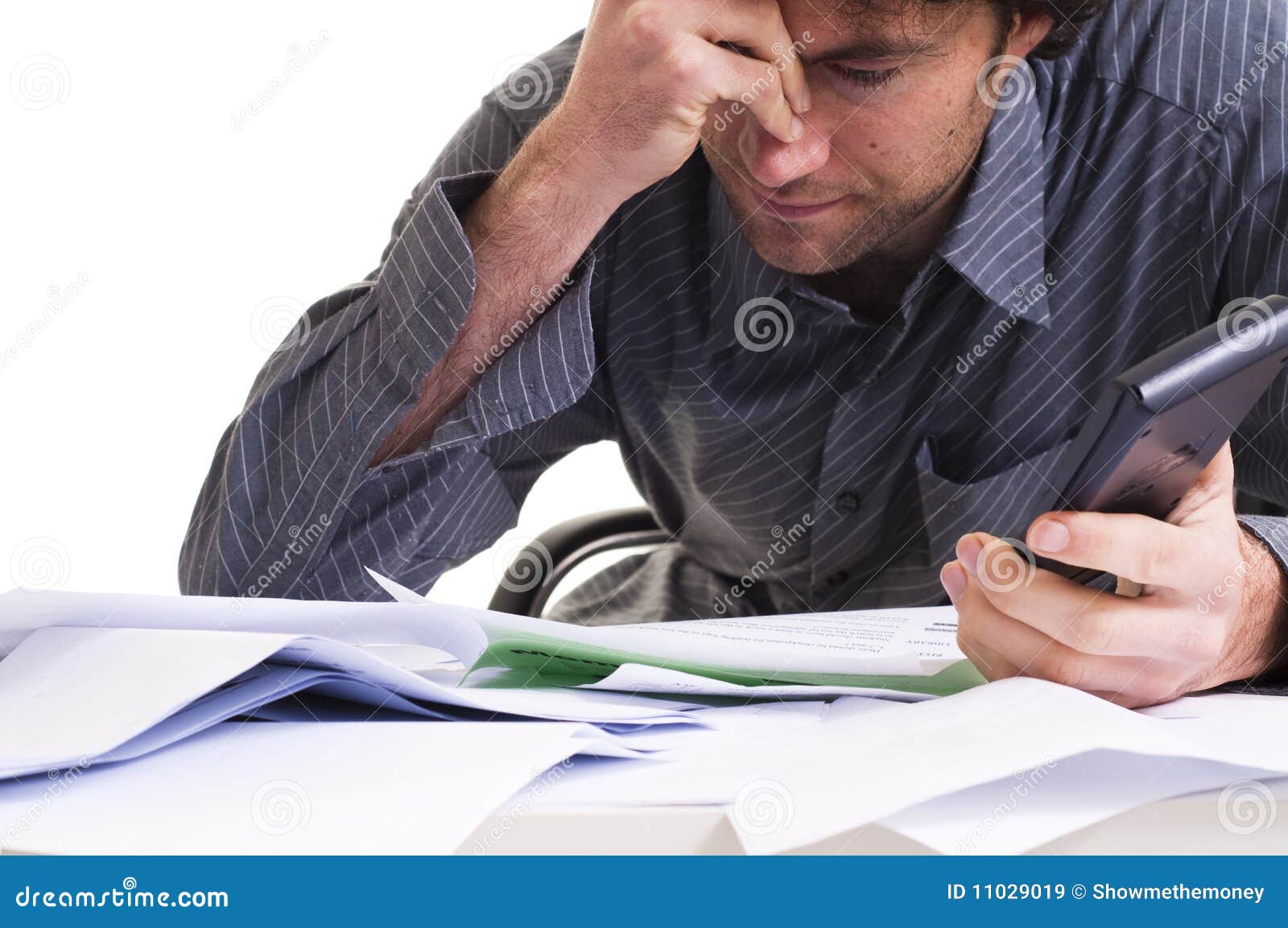 Man and paper work stock image. Image of paper, documents - 11029019