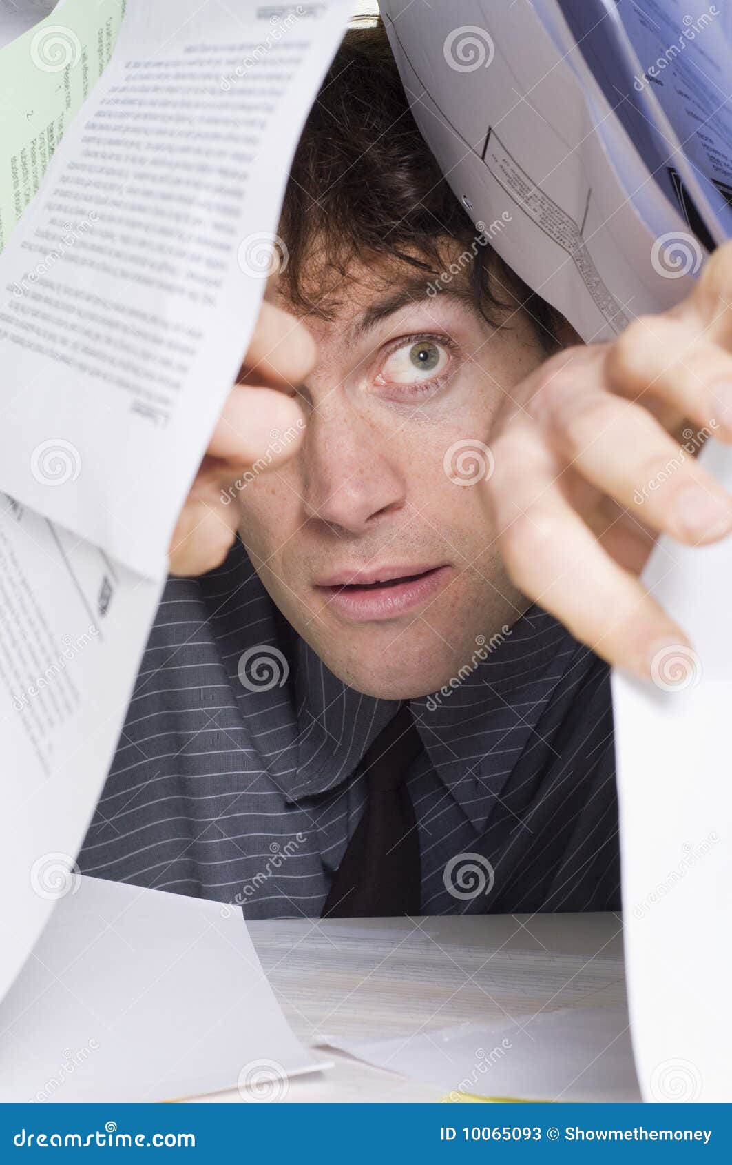 Man and paperwork stock image. Image of overwhelming - 10065093