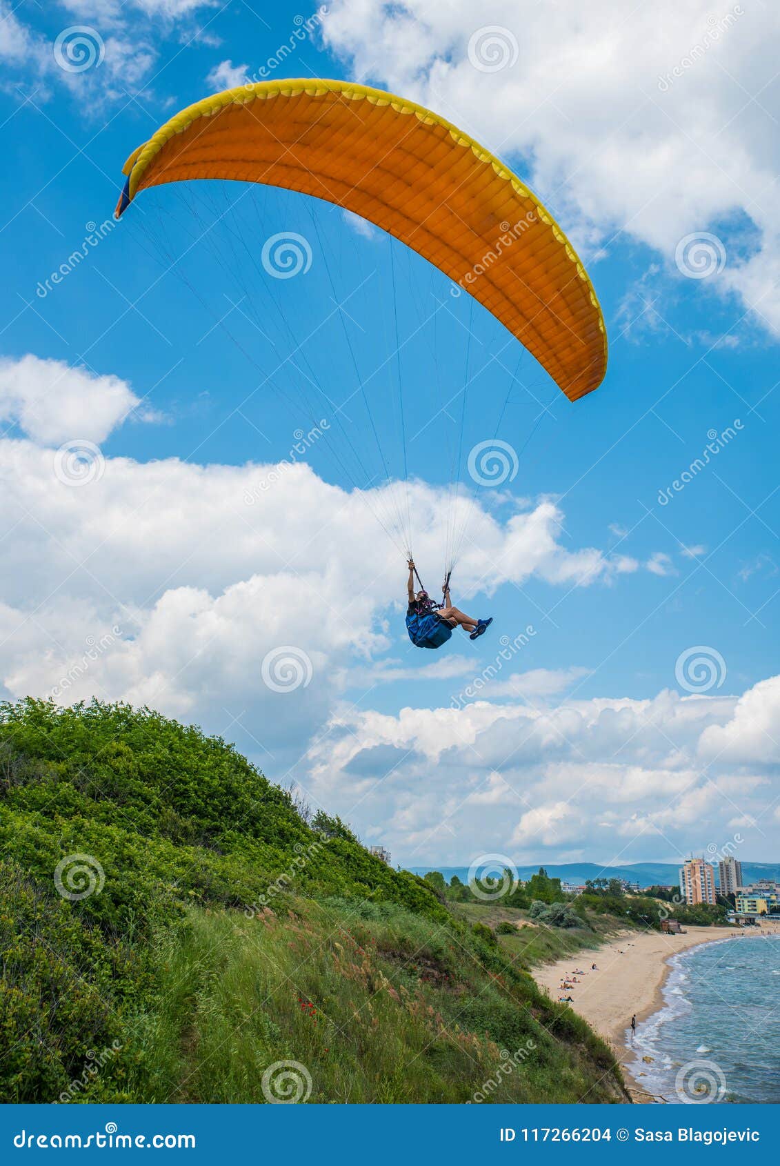 A man paragliding stock photo. Image of adrenaline, jumper - 117266204