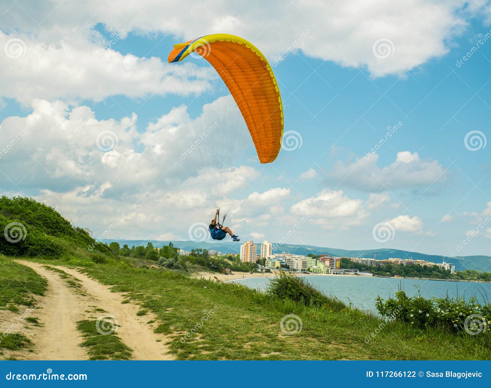 A man paragliding stock photo. Image of people, hang - 117266122