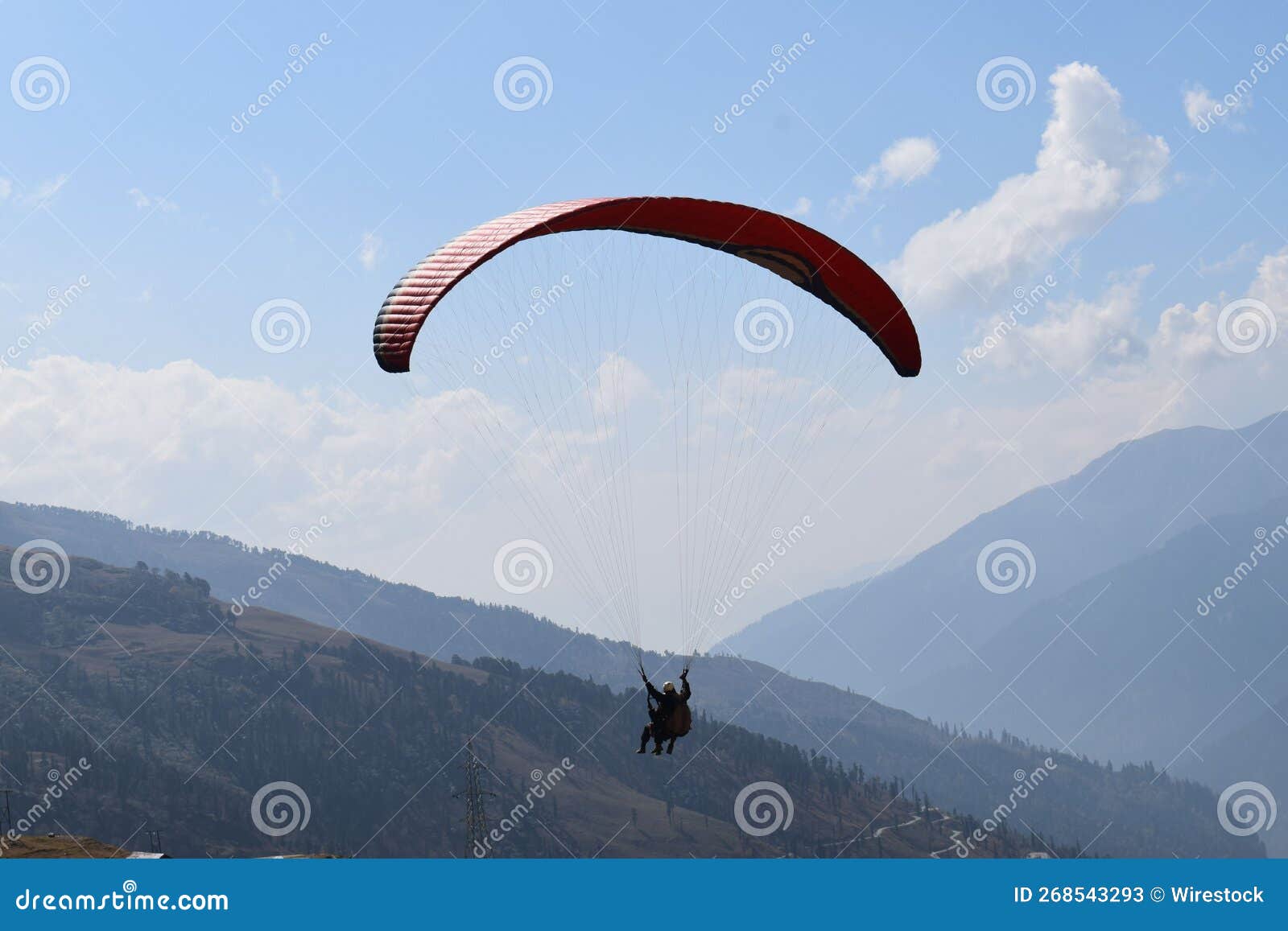 Man Paragliding Over a Field in Surat, India Editorial Stock Photo ...