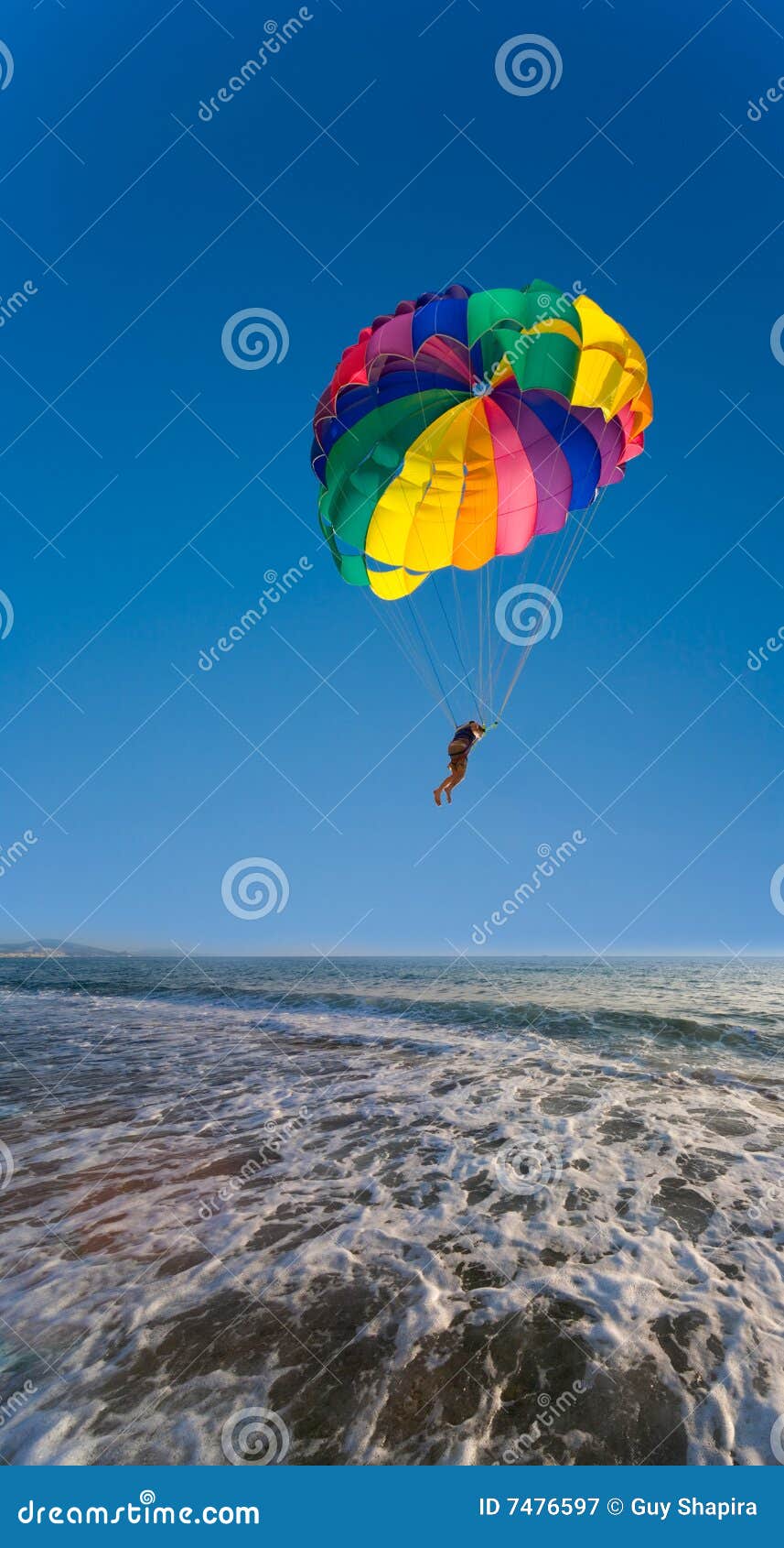 Man is parasailing stock image. Image of outdoor, leisure - 7476597