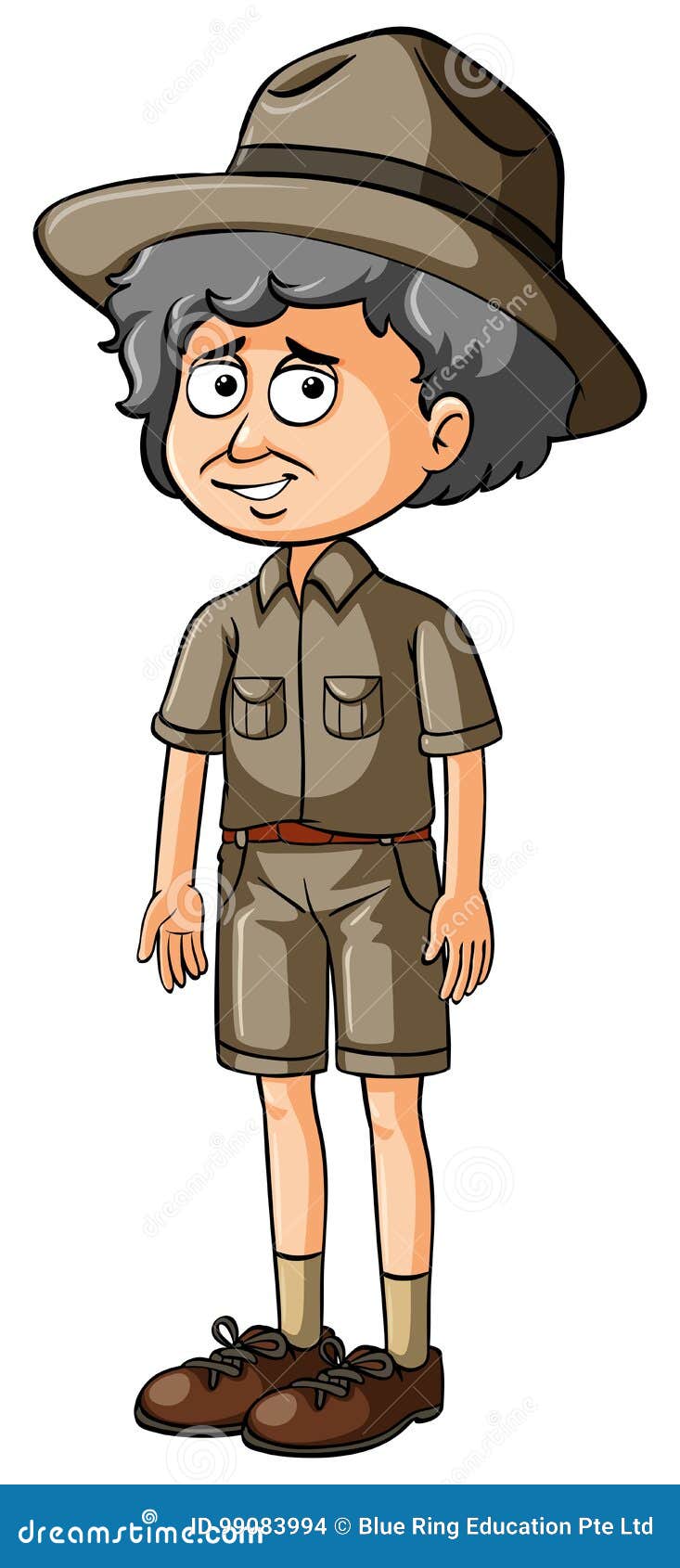 Man in parkranger uniform stock vector. Illustration of cartoon - 99083994