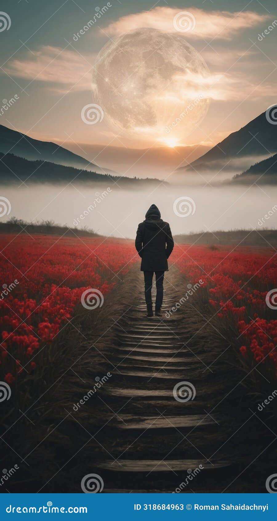 A Man on the Path of Spiritual Development. Stock Image - Image of ...