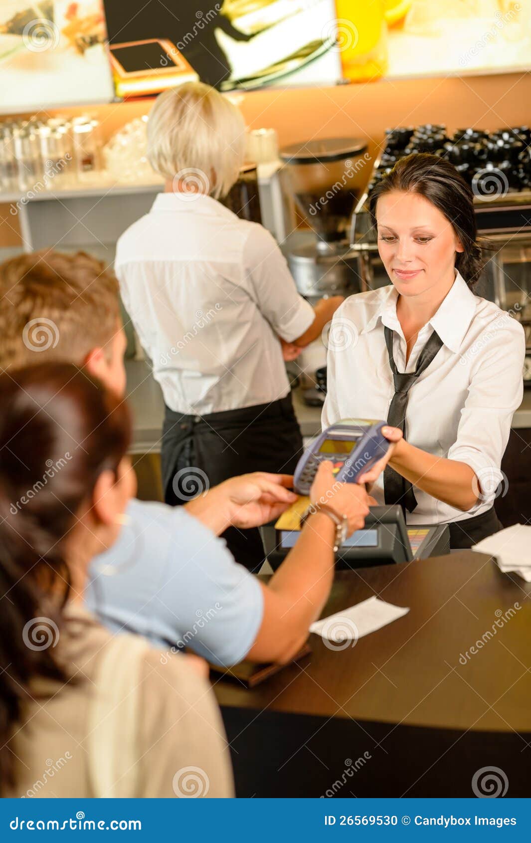 Man Paying Bill at Cafe Using Card Stock Photo - Image of lifestyle ...
