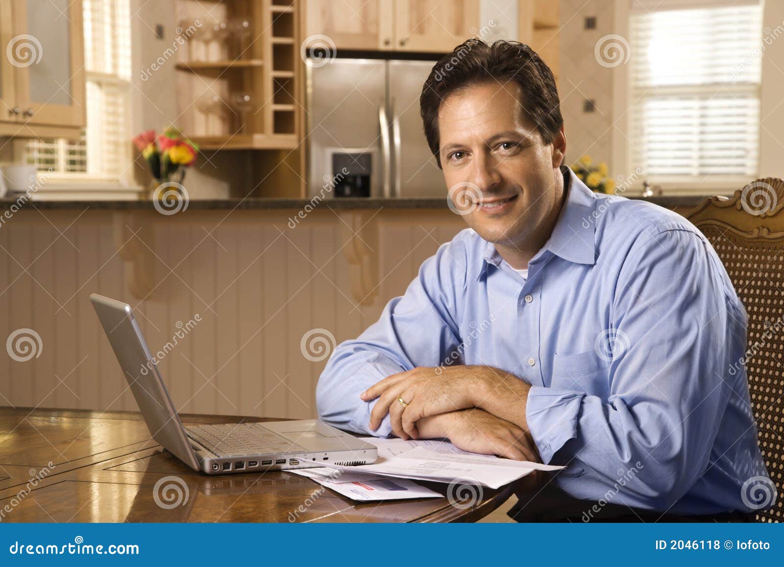 Man paying bills stock photo. Image of computer, bills - 2046118
