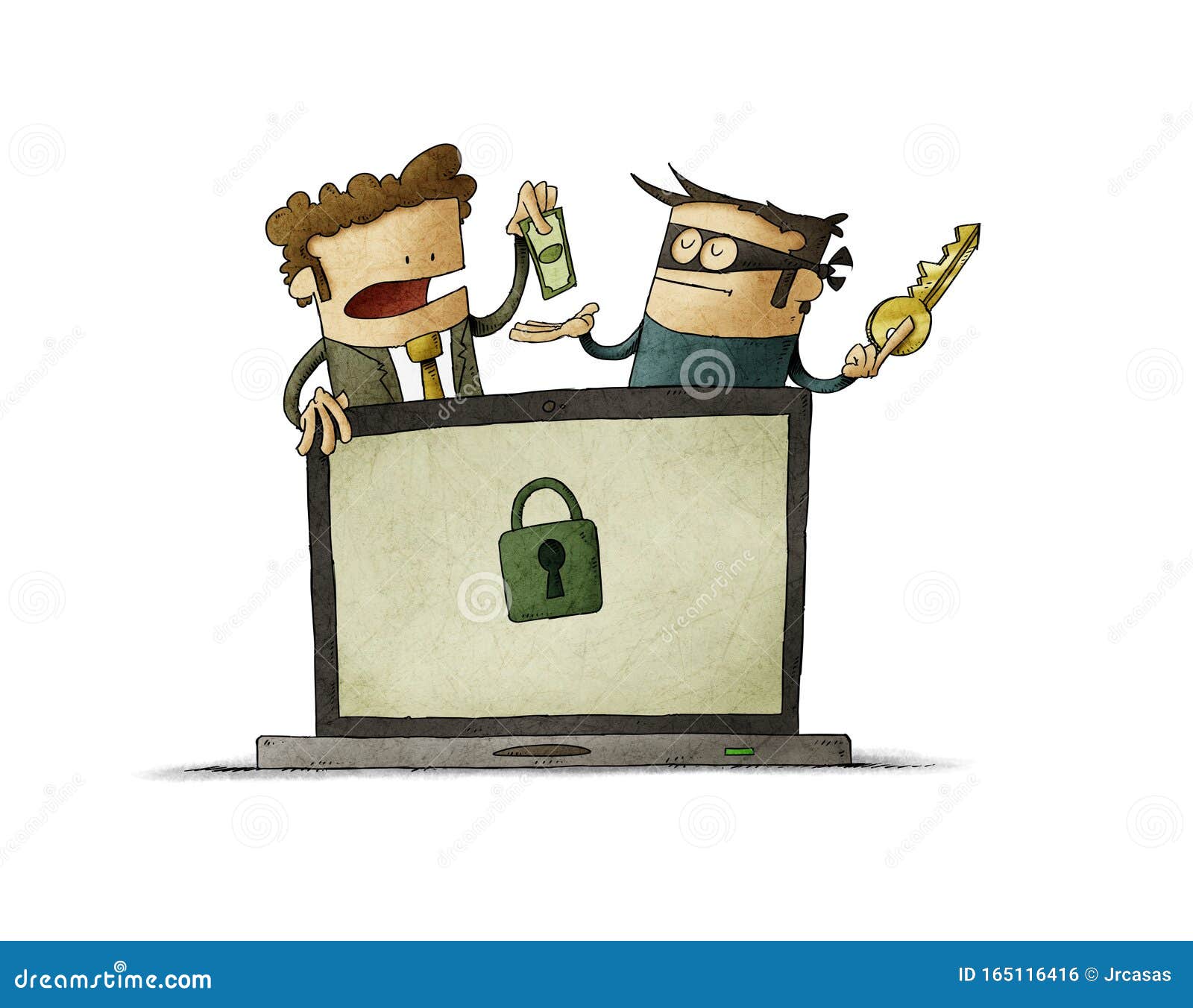 Ransomware Virus Concept. Isolated Stock Illustration - Illustration of ...