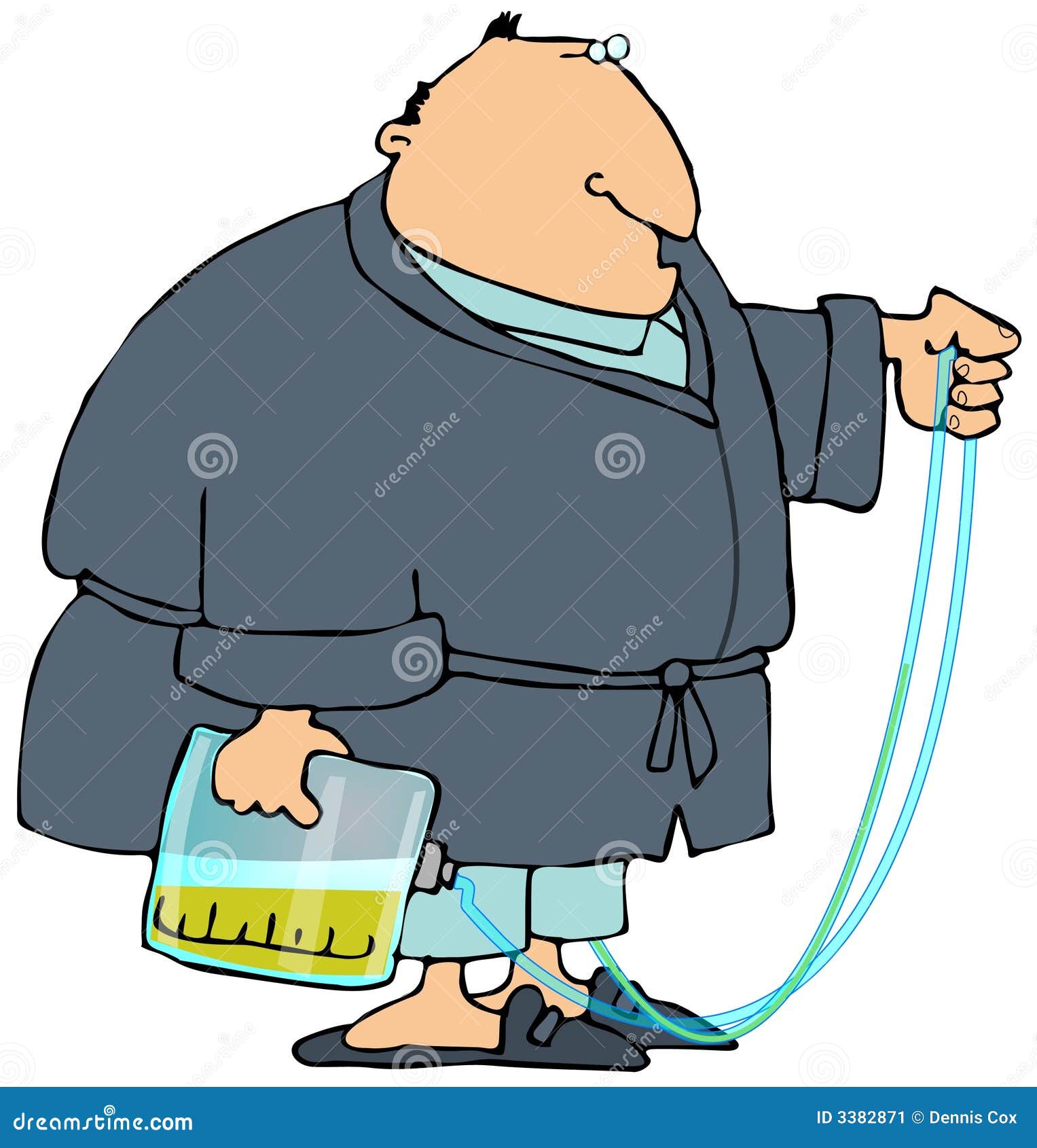 Catheter And Urine Bag Cartoon Vector 25054335