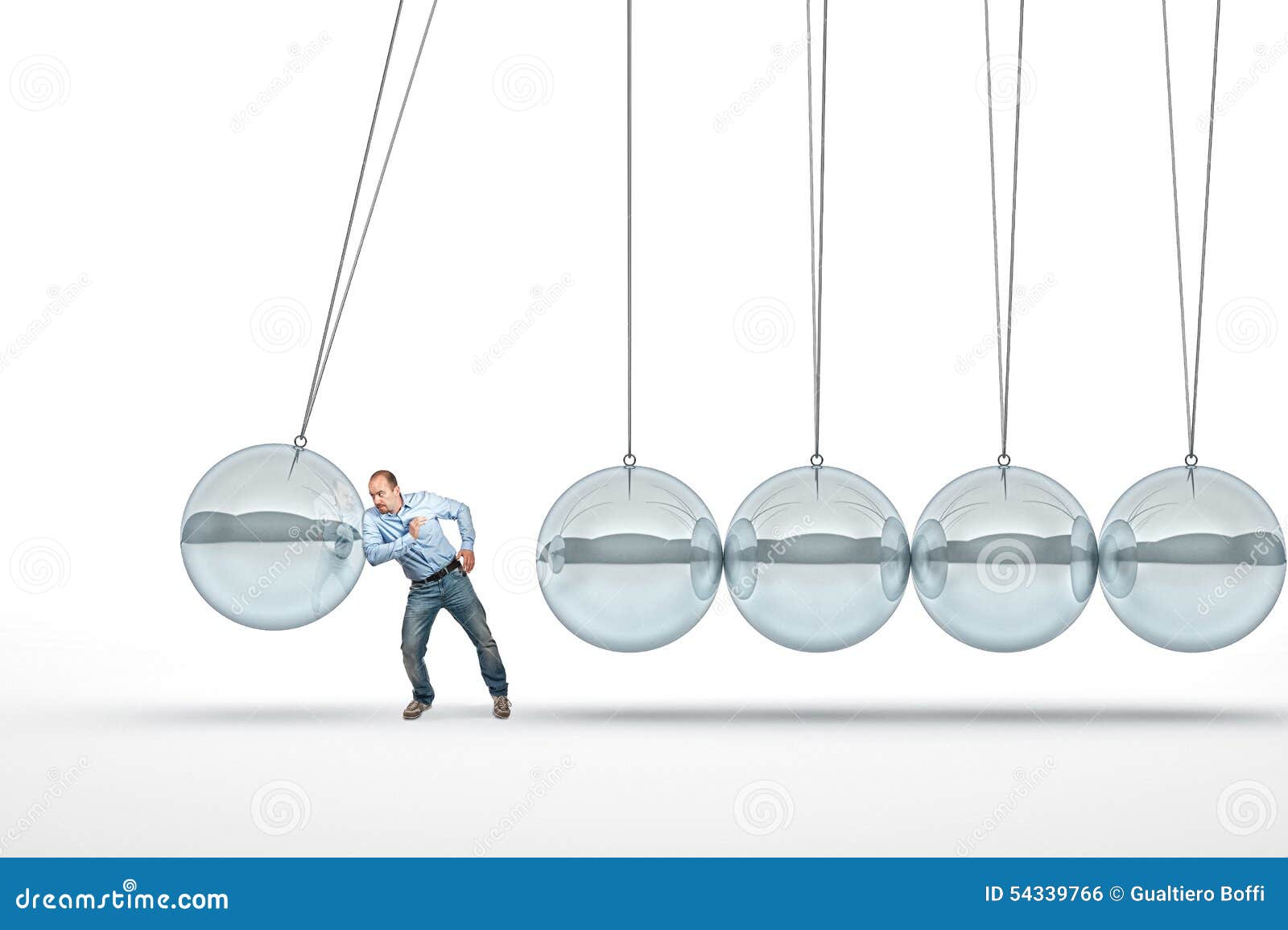 Man and pendulum stock illustration. Illustration of businessman - 54339766
