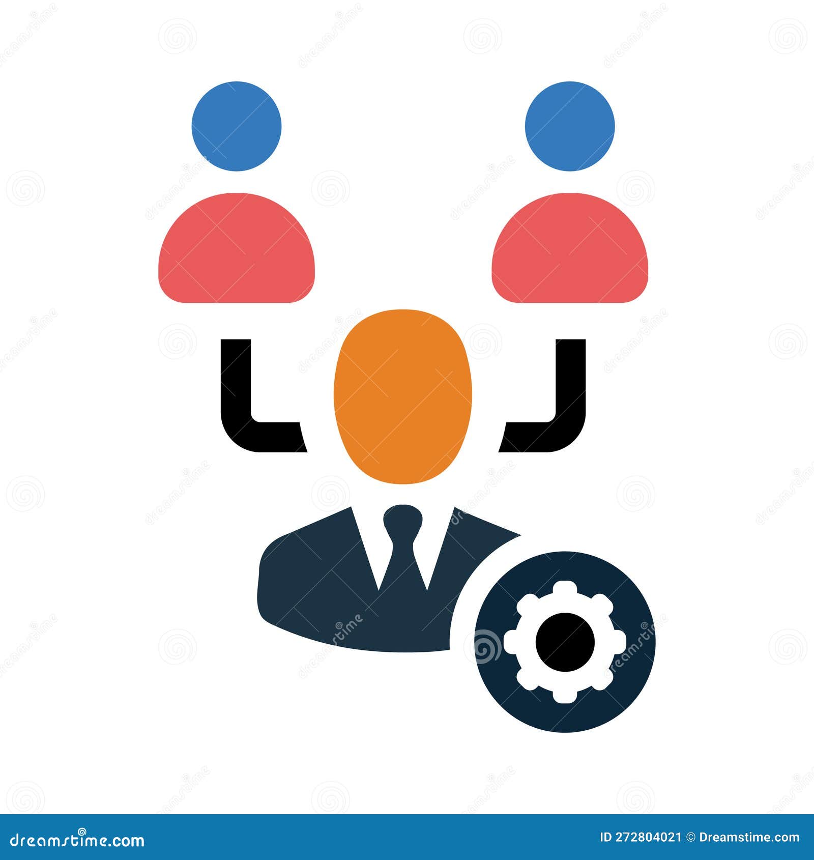 Man, People, Gear, Management, Business Stuff Management Icon Stock ...