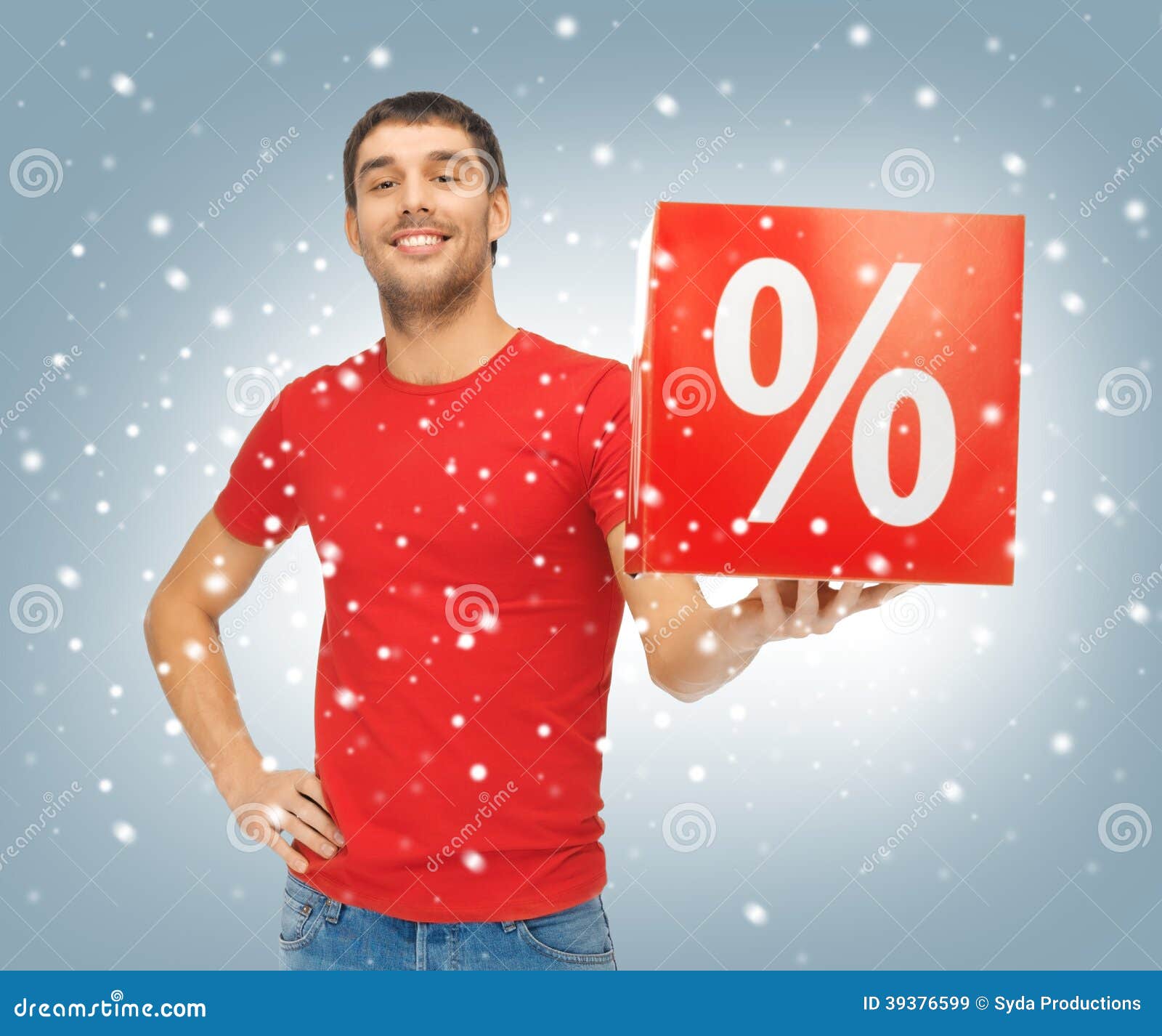 Man with percent sign stock image. Image of nice, discount - 39376599