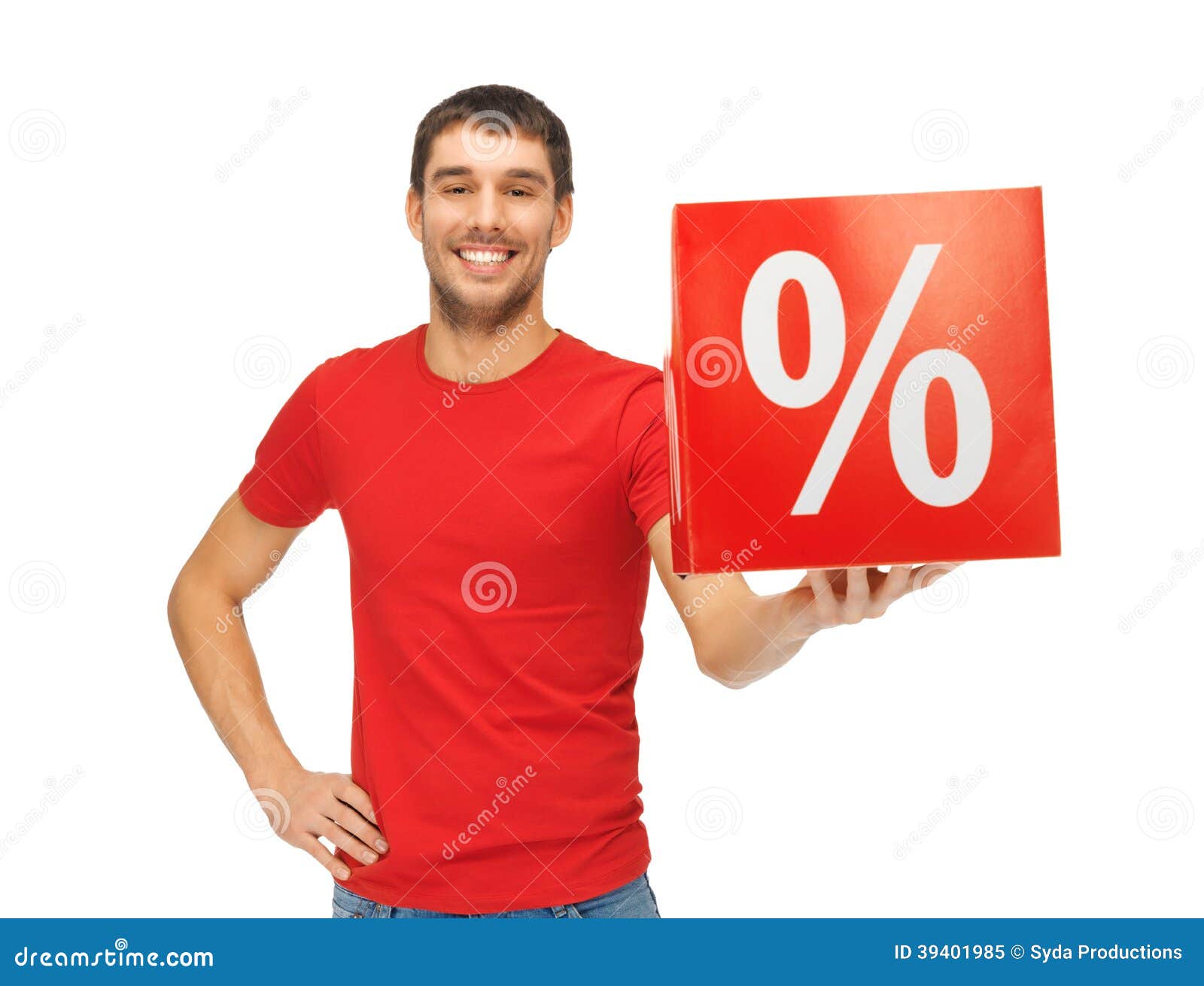 Man with percent sign stock image. Image of holding, economy - 39401985