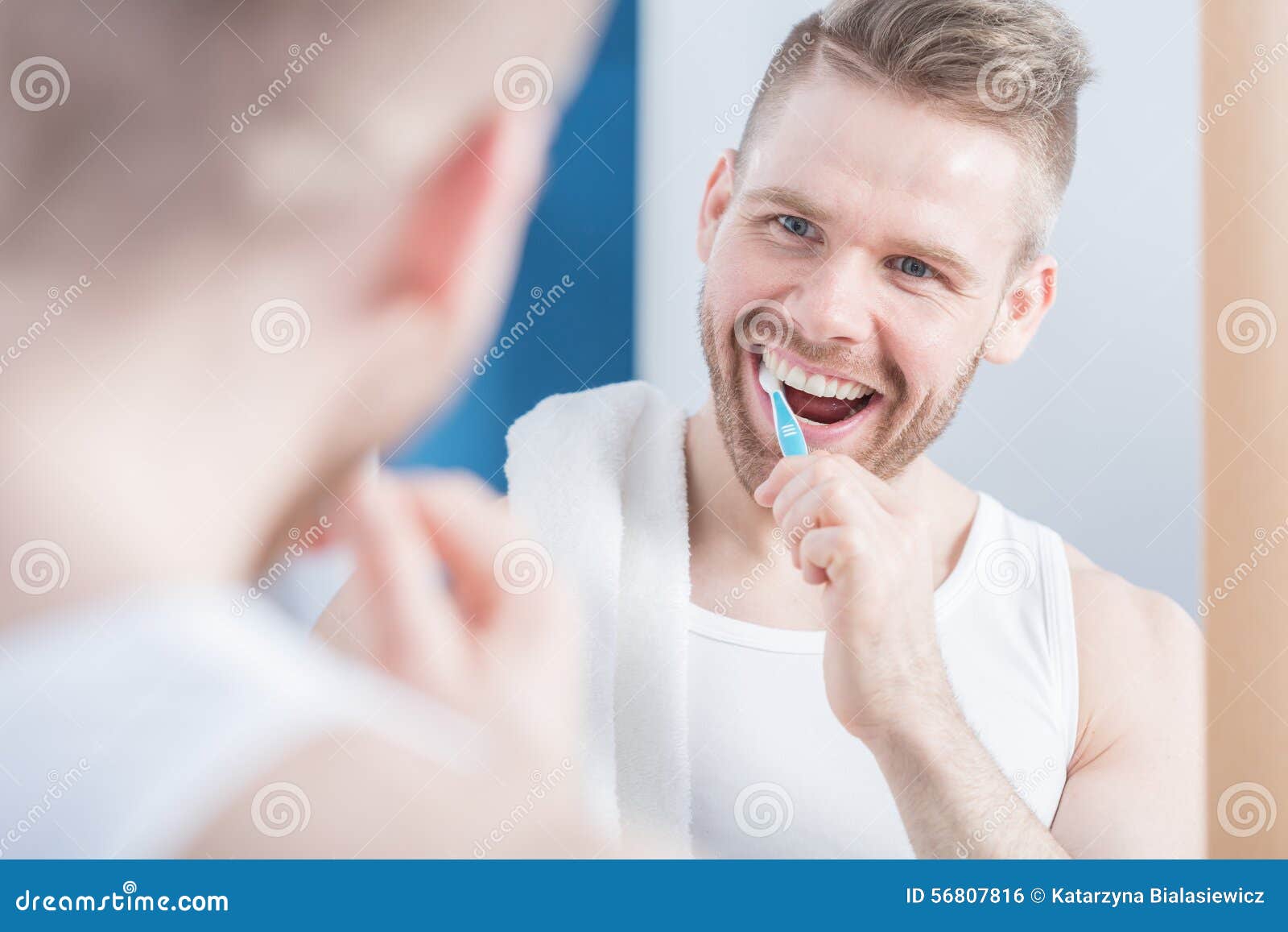 Man and perfect teeth stock photo. Image of grin, muscular - 56807816