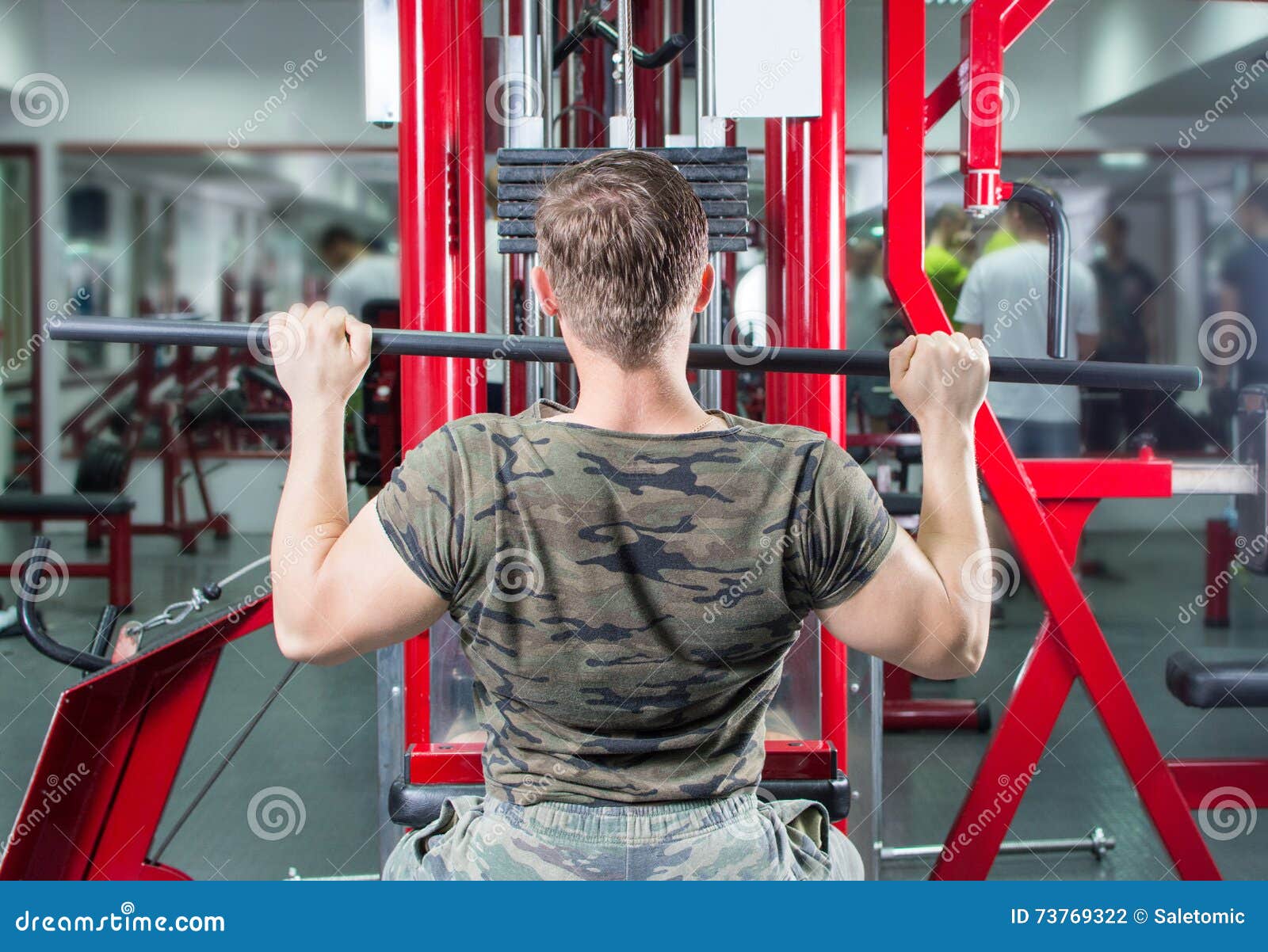 Man Performing Lat Pulldown at the Gym Stock Photo - Image of strength ...