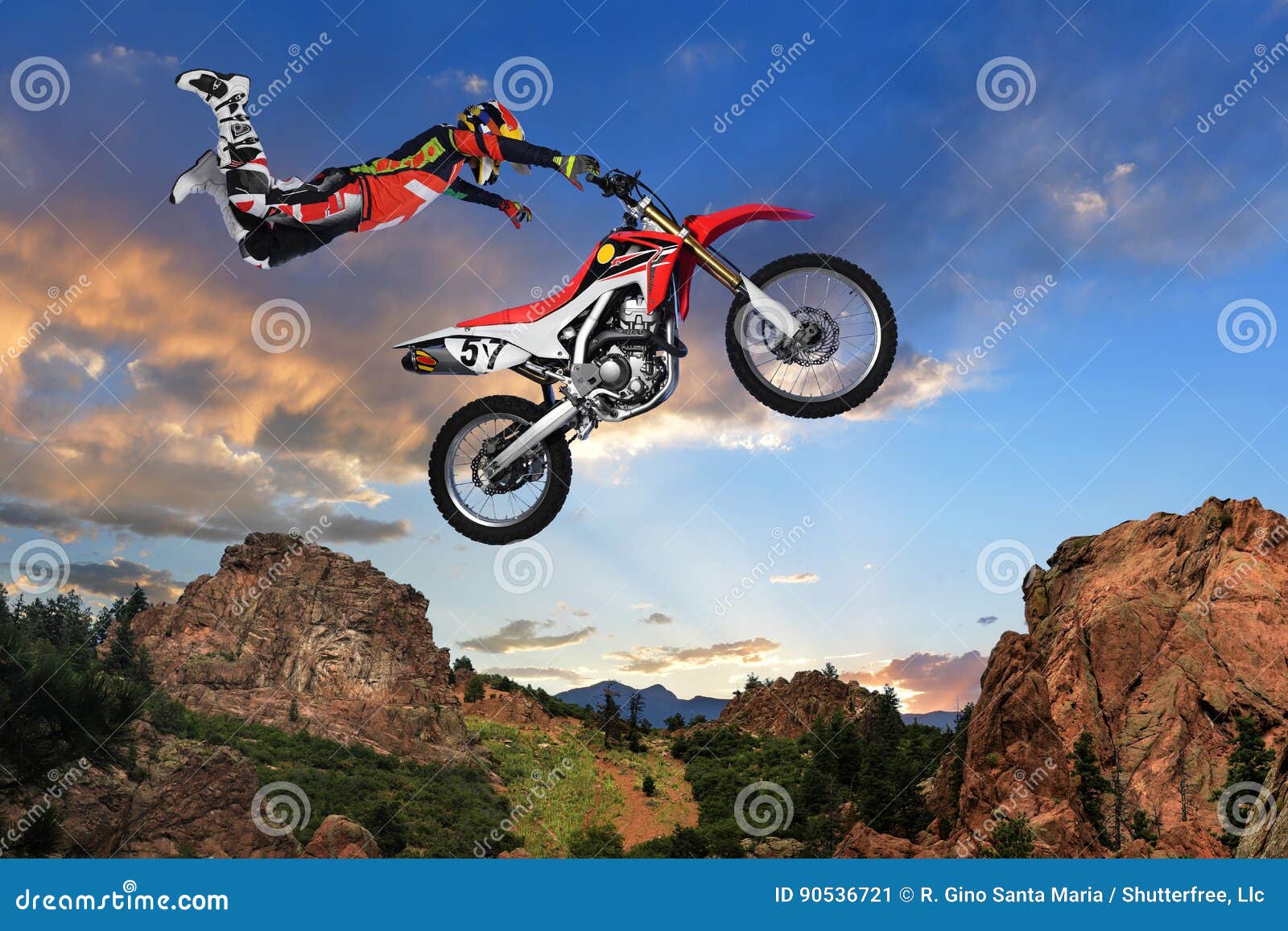 Man Performing Stunt on Motorcycle Stock Image - Image of risk, motor ...