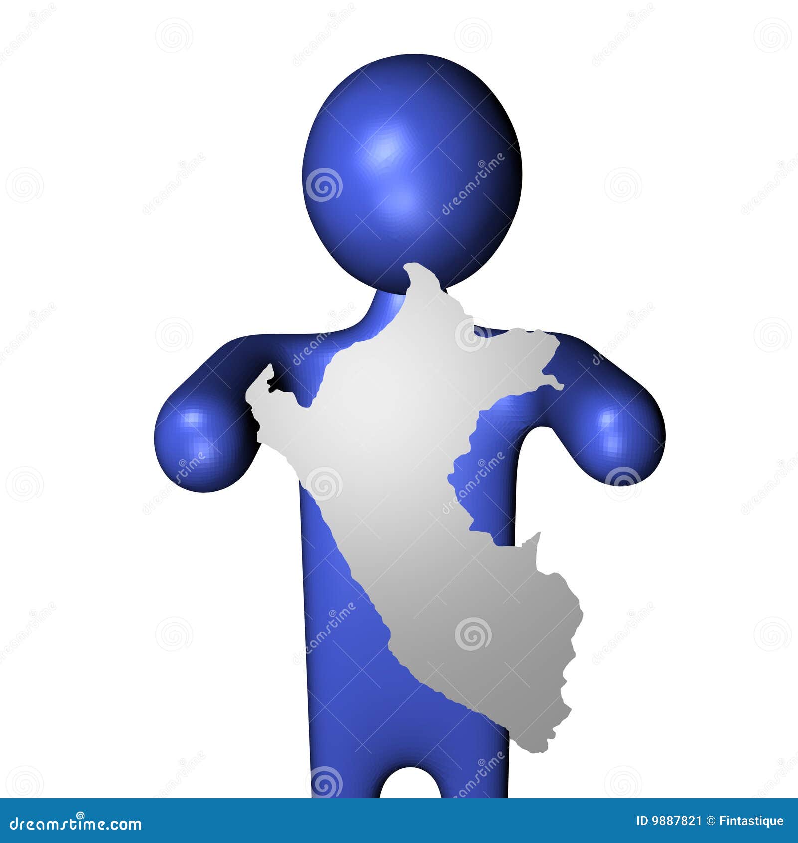 Man with Peru map sign stock illustration. Illustration of sign - 9887821