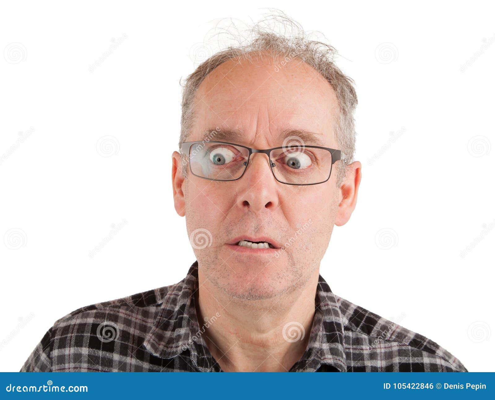 Man is Petrified about Sometthing Stock Photo - Image of male ...