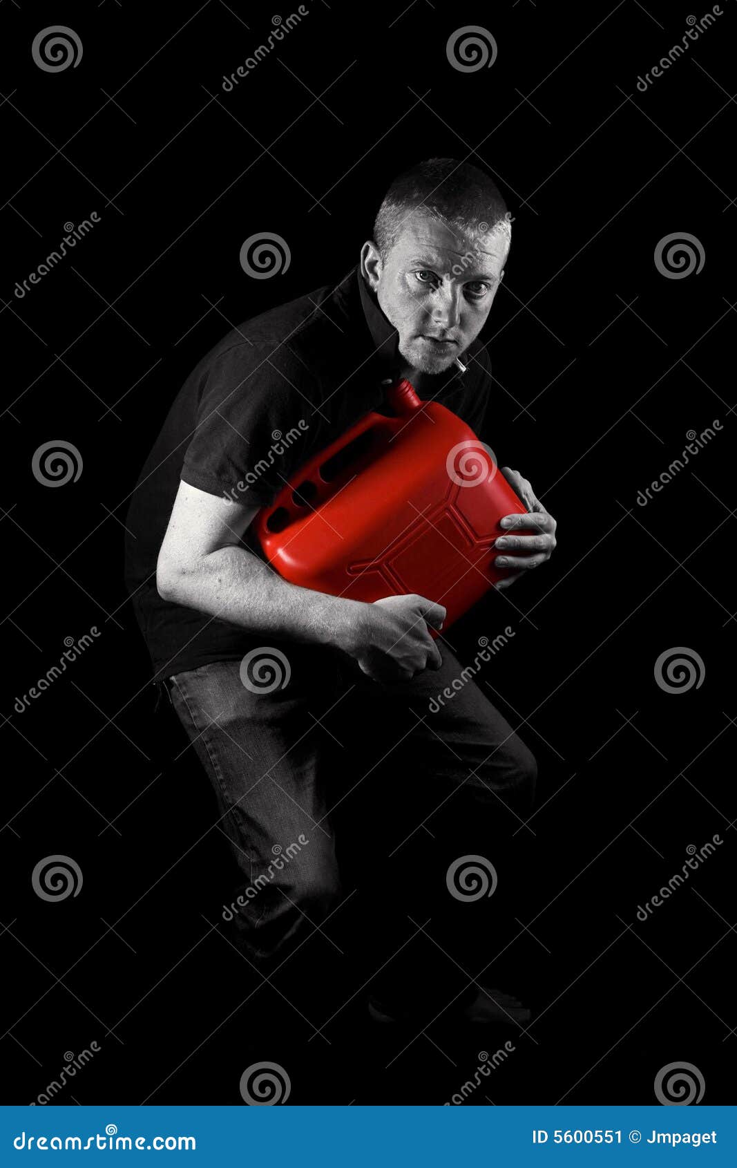 Man with Petrol Can stock image. Image of fuel, cannister - 5600551