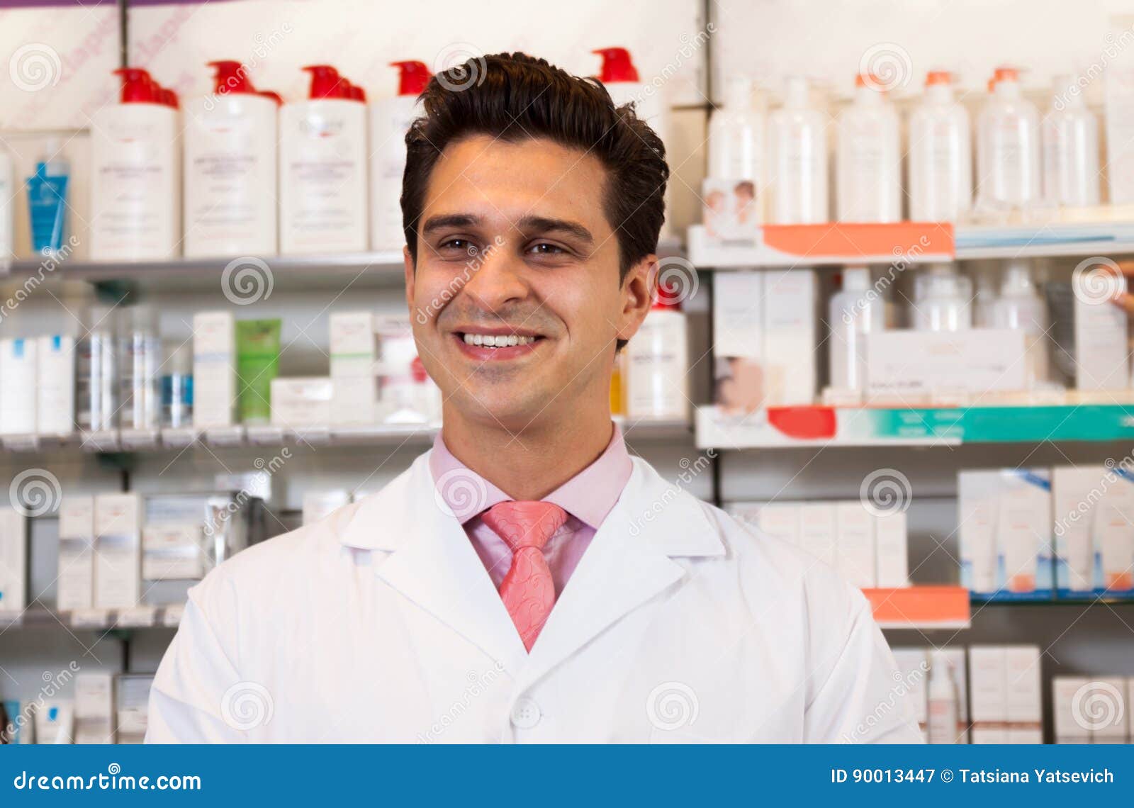 Man Pharmacist at the Chemists Shop Stock Image - Image of retail ...