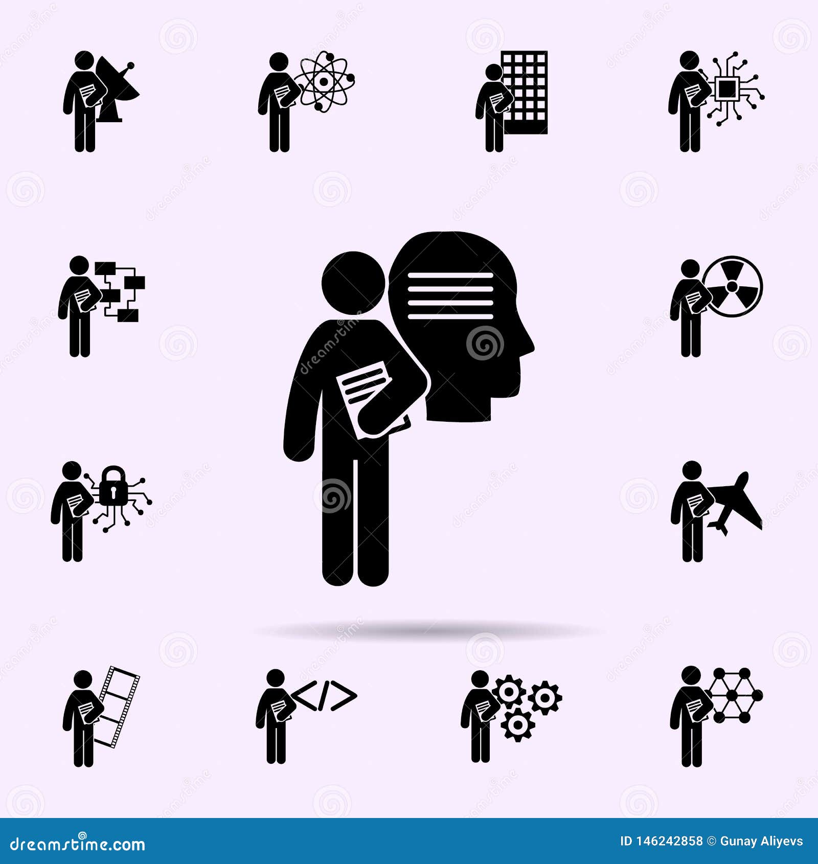 Man with Philosophy Degree Icon. Universal Set of Student Degree for ...