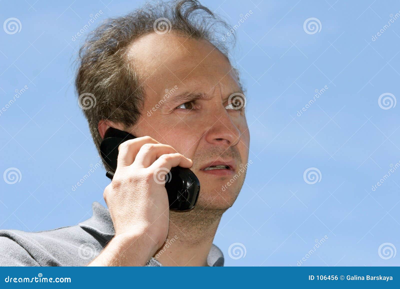 Man on the phone stock photo. Image of cellphone, problem - 106456