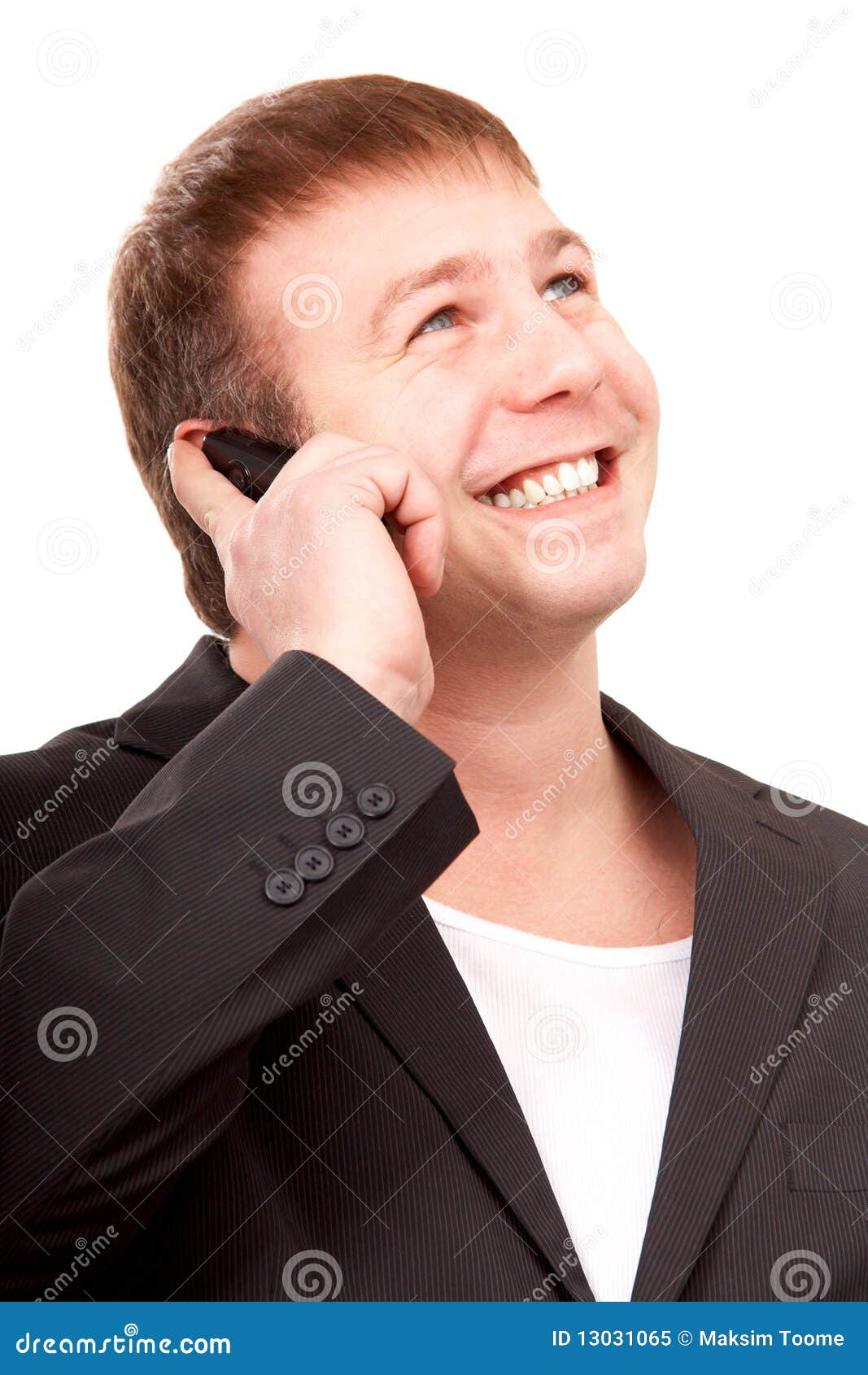 Man with a phone stock image. Image of looking, portrait - 13031065