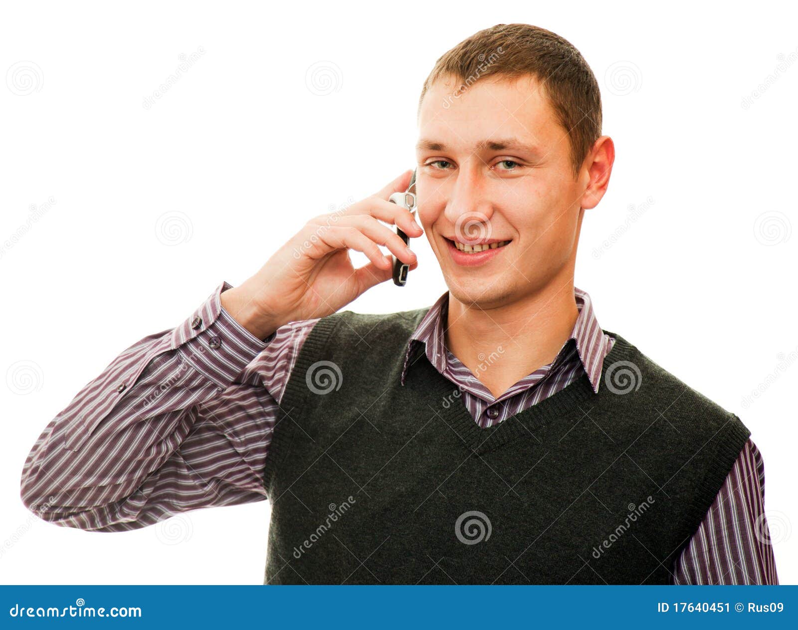 Man and phone stock image. Image of businessman, relations - 17640451