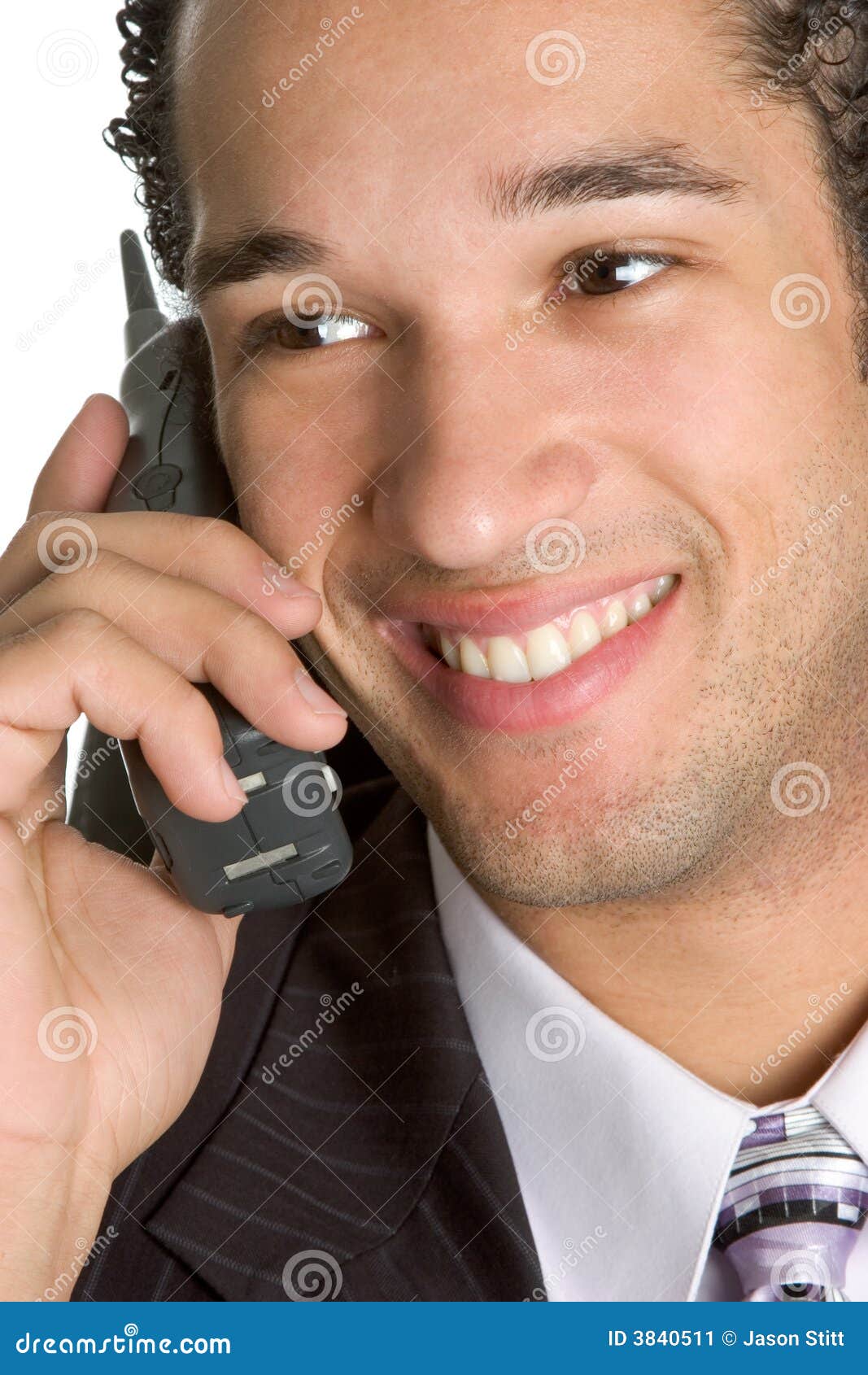 Man on Phone stock image. Image of smile, ethnic, smiling - 3840511