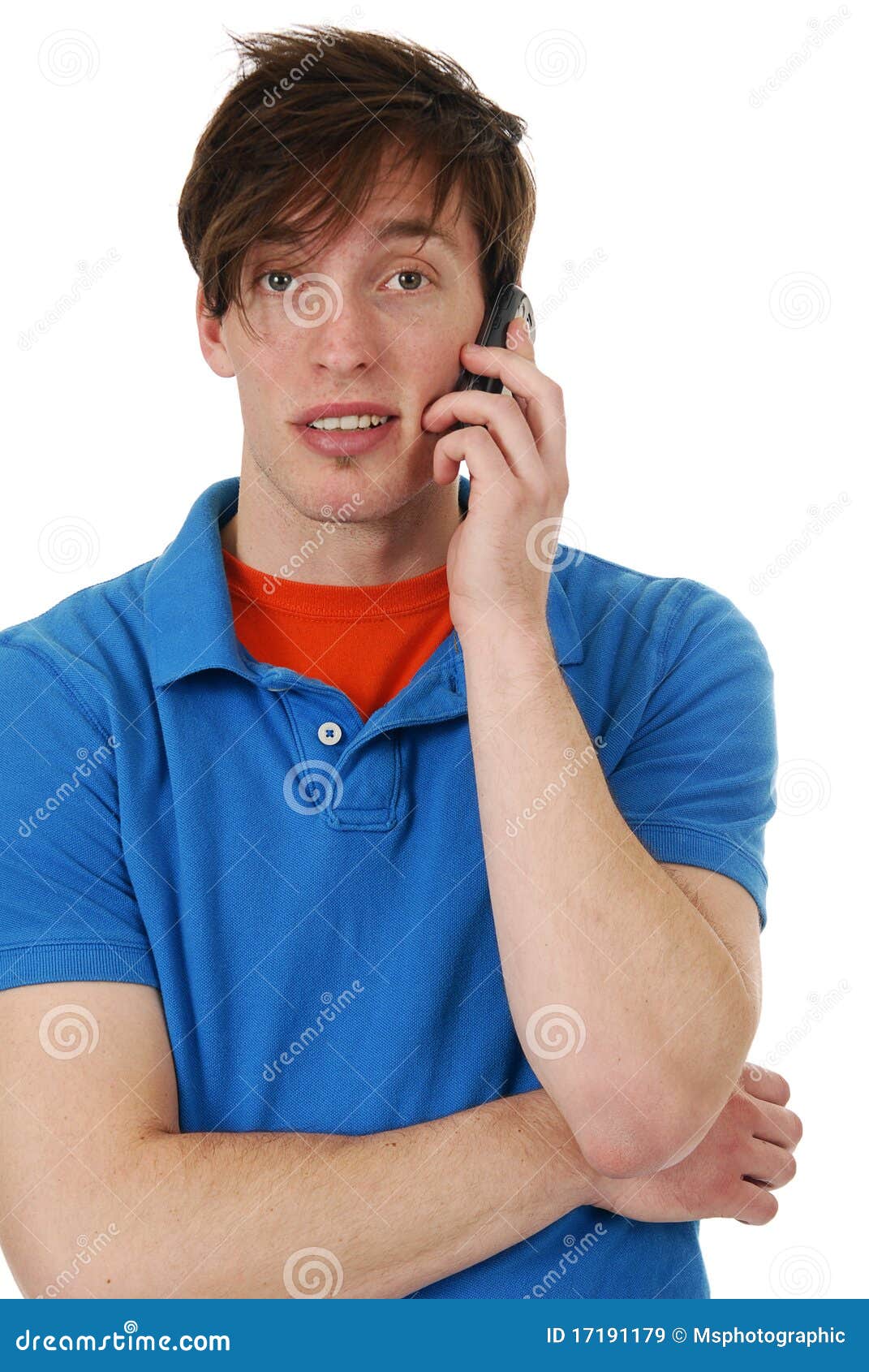 Man on a phone call stock image. Image of cell, friendly - 17191179