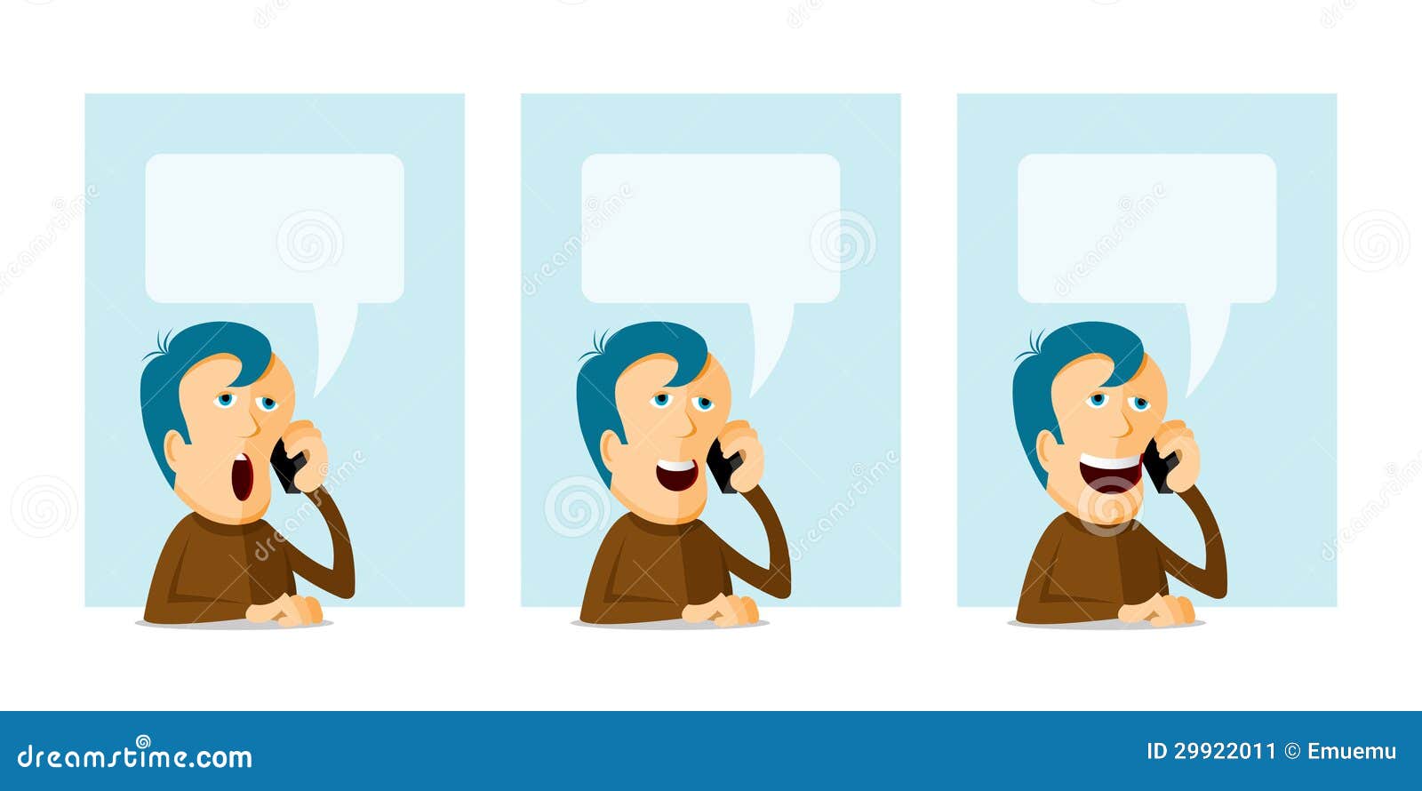 Man on the phone stock vector. Illustration of blue, person - 29922011