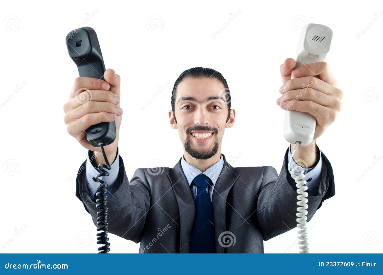 Man with phone isolated stock image. Image of business - 23372609
