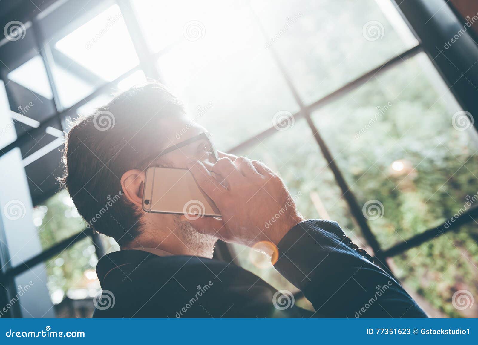 Man on the phone. stock image. Image of people, expertise - 77351623
